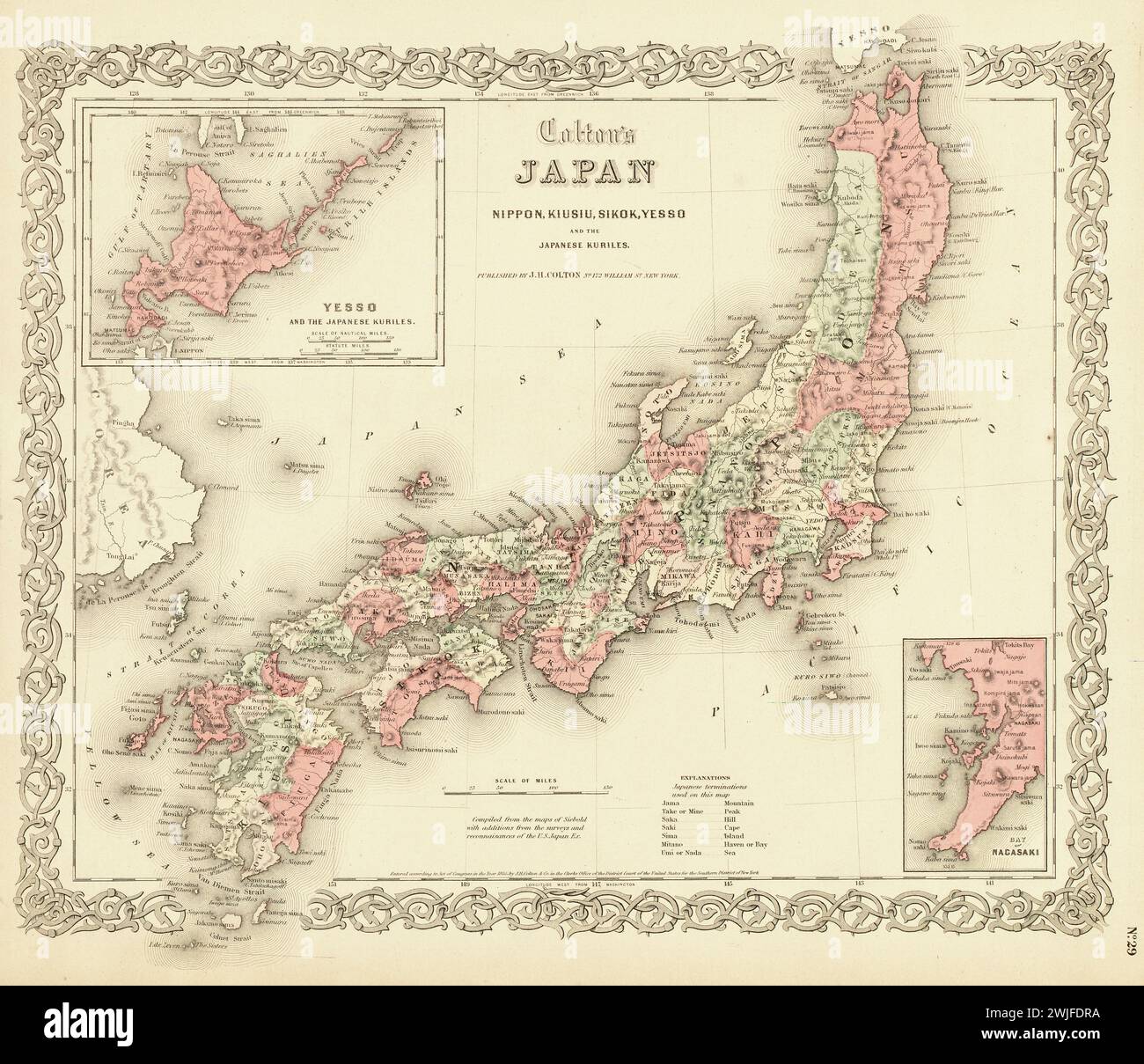 1800s japan map hi-res stock photography and images - Alamy