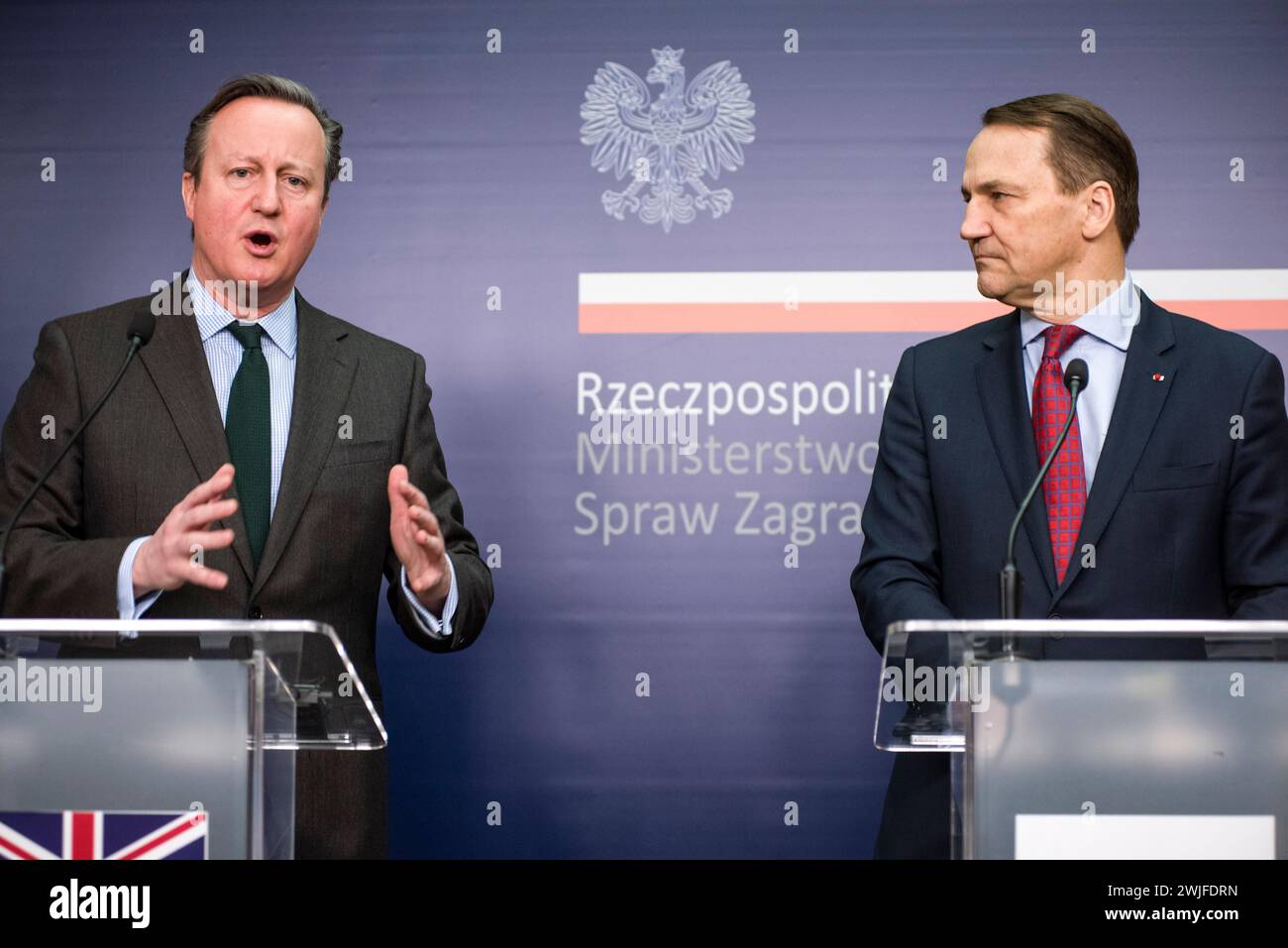 Warsaw, Poland. 15th Feb, 2024. The British Foreign Secretary David ...
