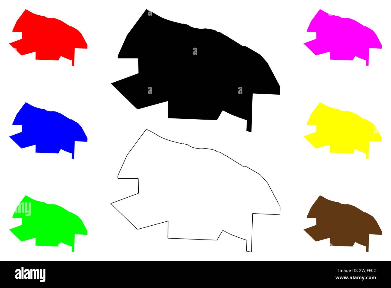 Rio Gallegos city (Argentine Republic, Argentina) map vector ...