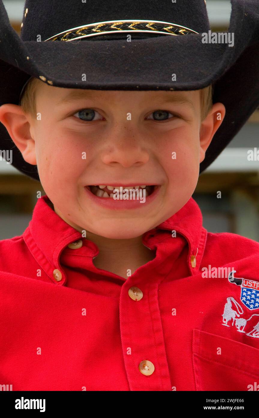 Cowboy, St Paul Junior Rodeo, St Paul, Oregon Stock Photo - Alamy