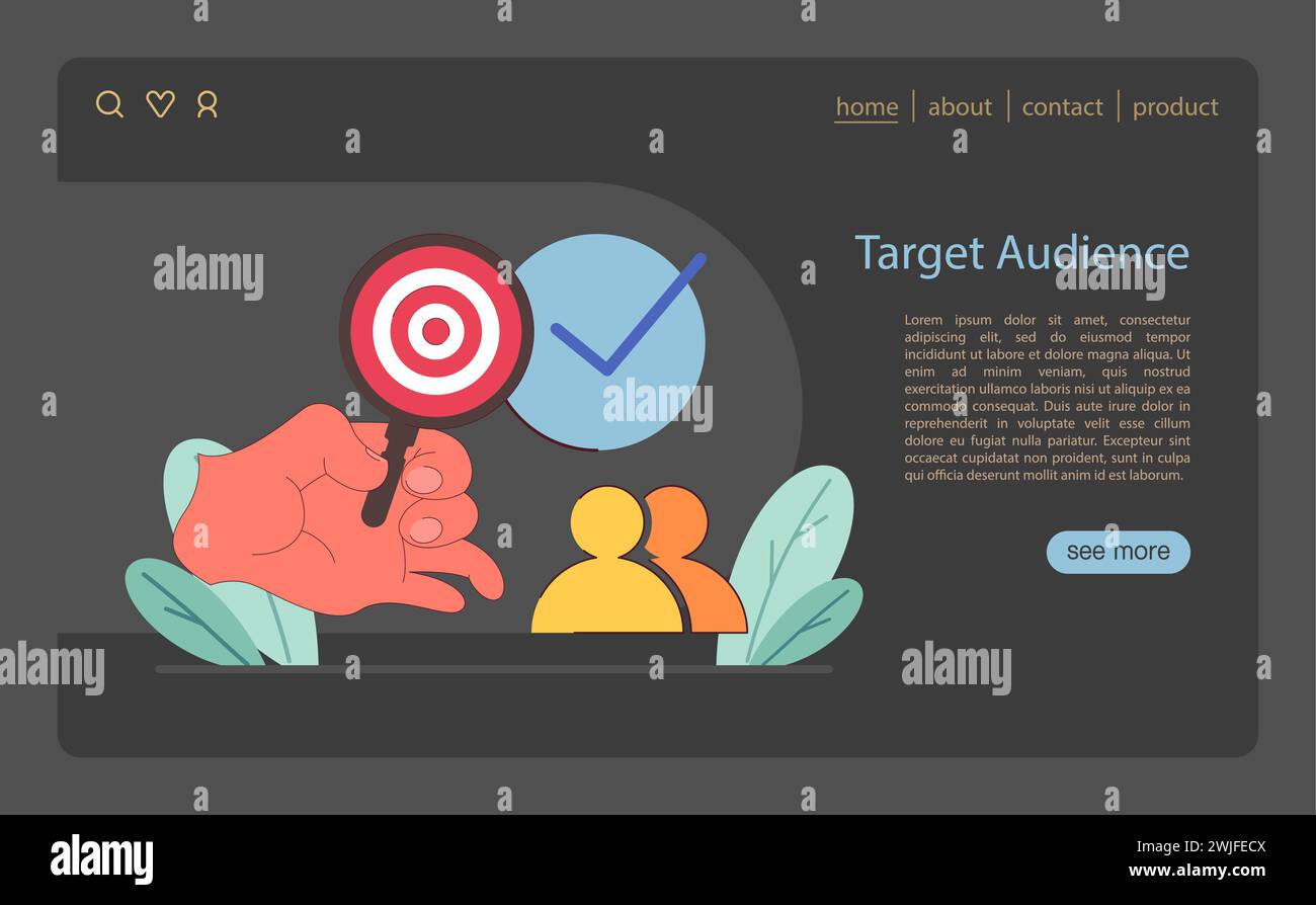 Target Audience concept. A focused approach to identifying and approving the ideal customer ...