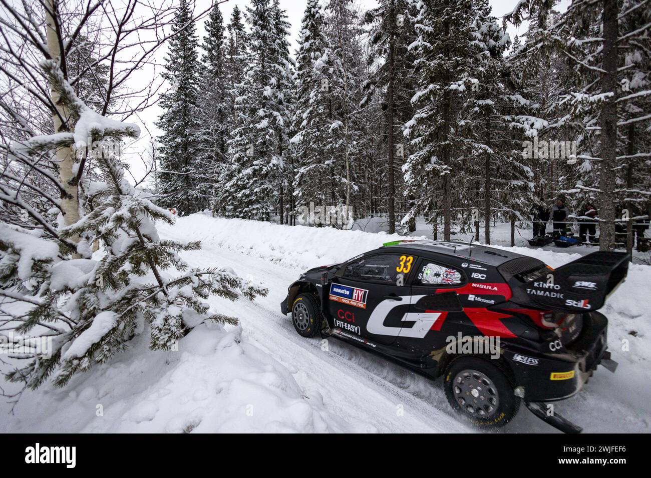 33 EVANS Elfyn, MARTIN Scott, Toyota GR Yaris Rally1, action during the Rally Sweden 2024, 2nd ...