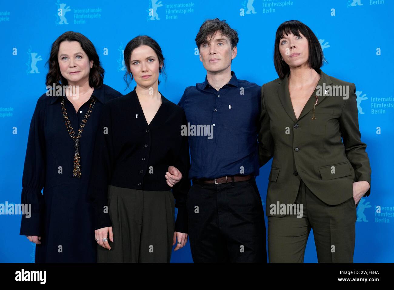Actress Emily Watson, Zara Devlin, actor Cillian Murphy, and actress Eileen Walsh, from left ...