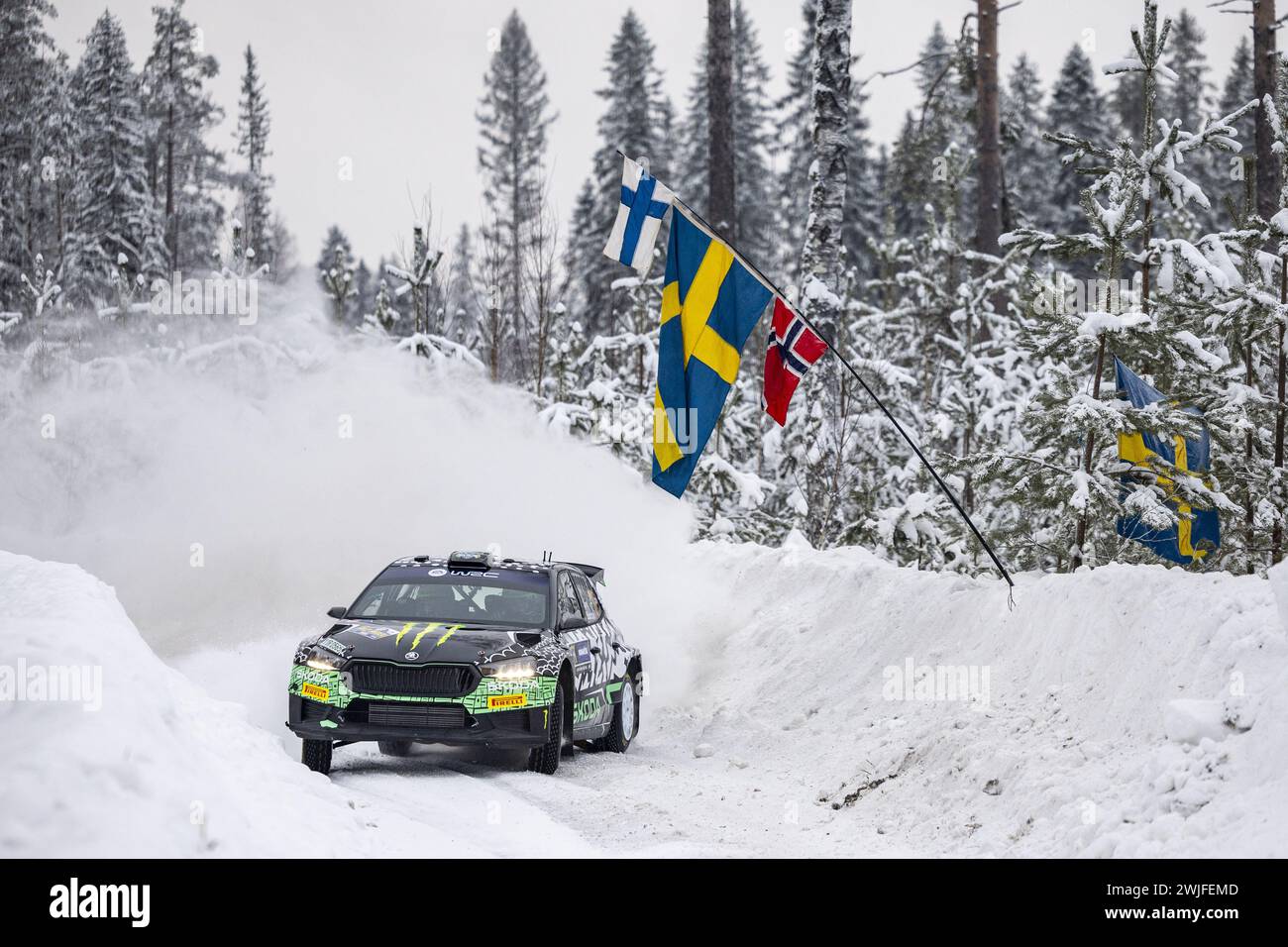 21 SOLBERG Oliver, EDMONDSON Elliott, Skoda Fabia RS Rally2, action ...