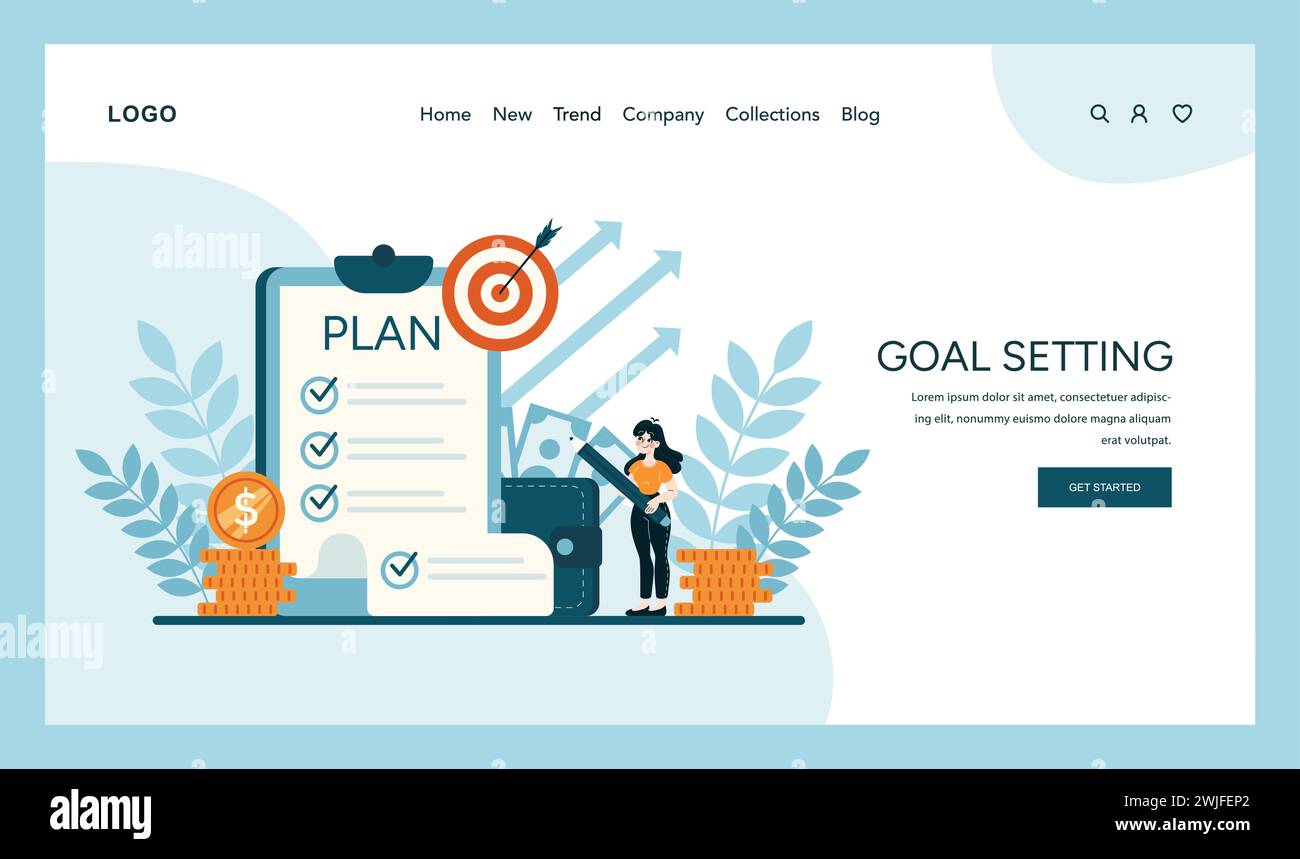 Goal Setting concept. Charting financial targets with structured ... Goal Setting concept. Charting financial targets with structured ...