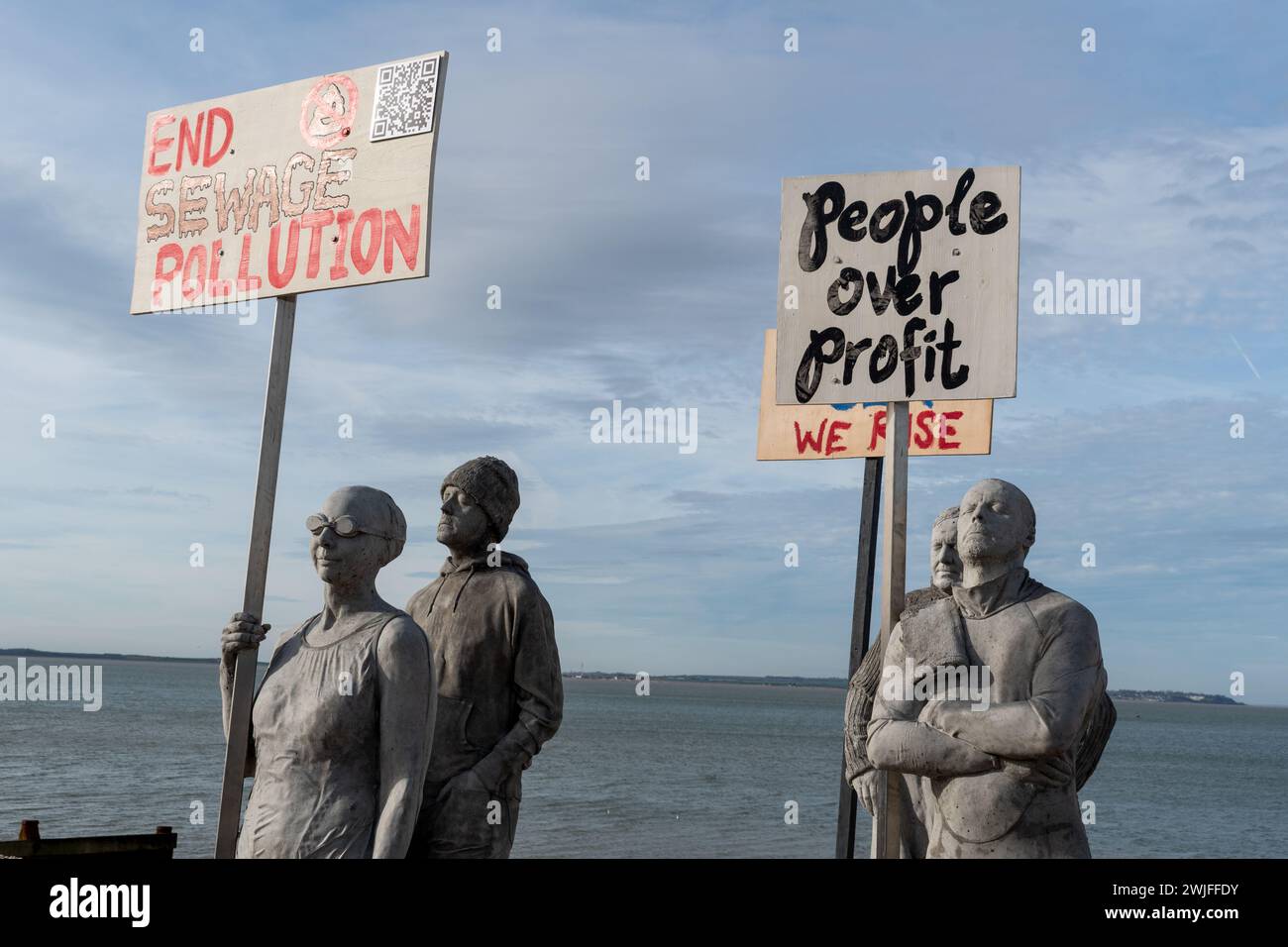 Whitstable, Kent, UK. 15th February 2024. A new 'Sirens of Sewage ...