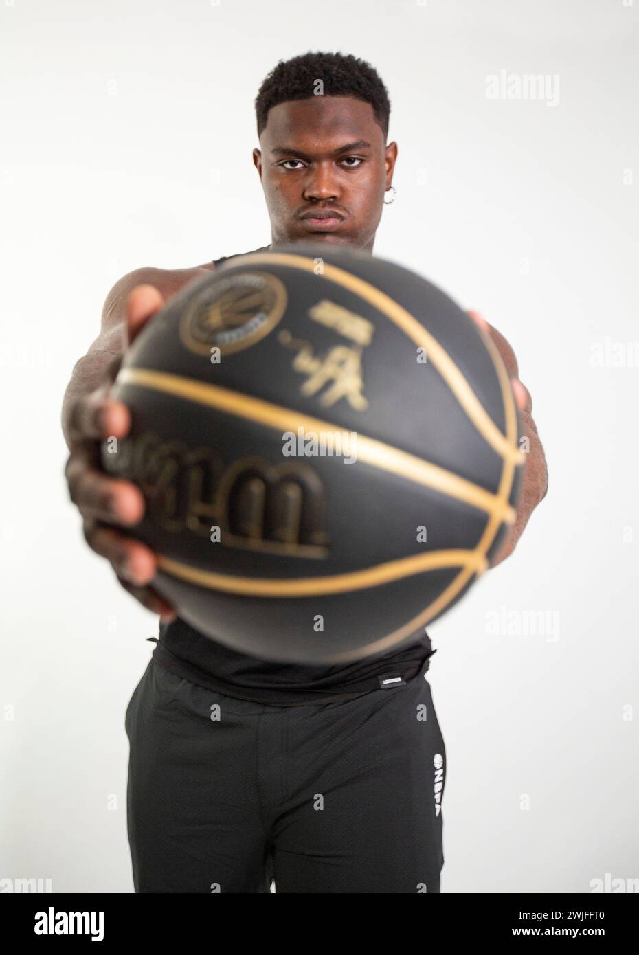 New Orleans Pelicans forward Zion Williamson poses for a portrait on ...