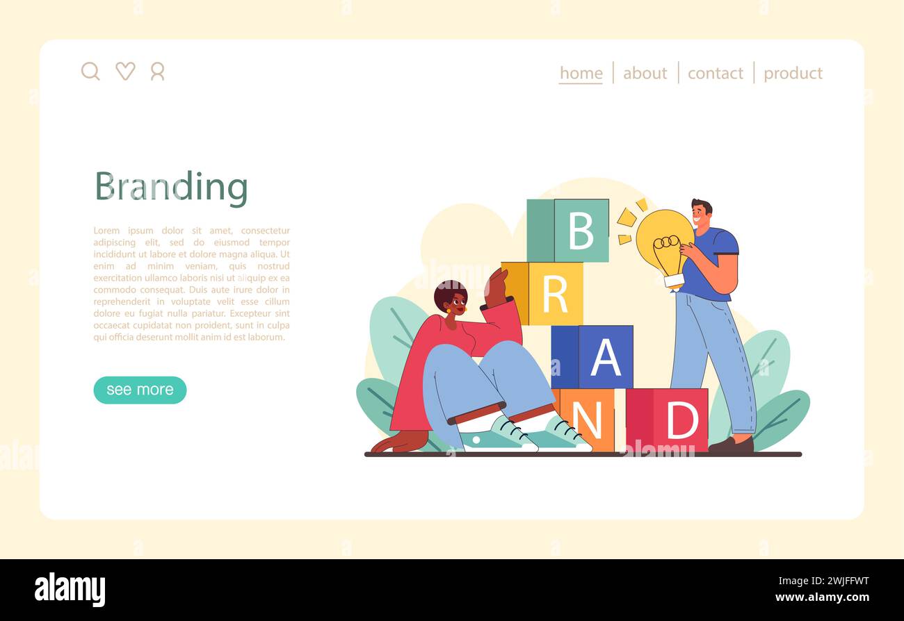 Branding essentials concept. Showcases building a brand identity with ...