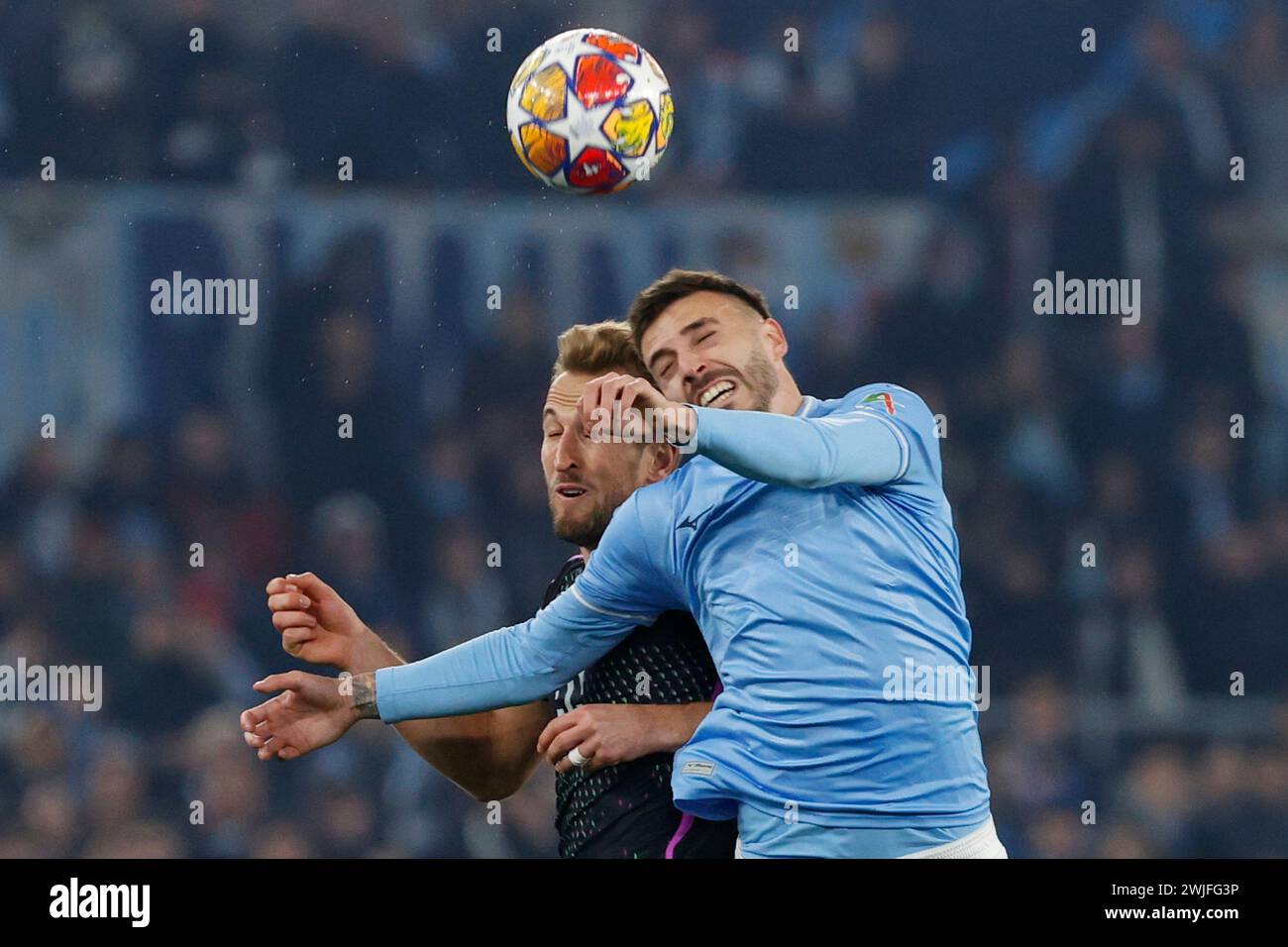 Harry Kane of Bayern Fuentes Mario Gila of Lazio during the UEFA ...