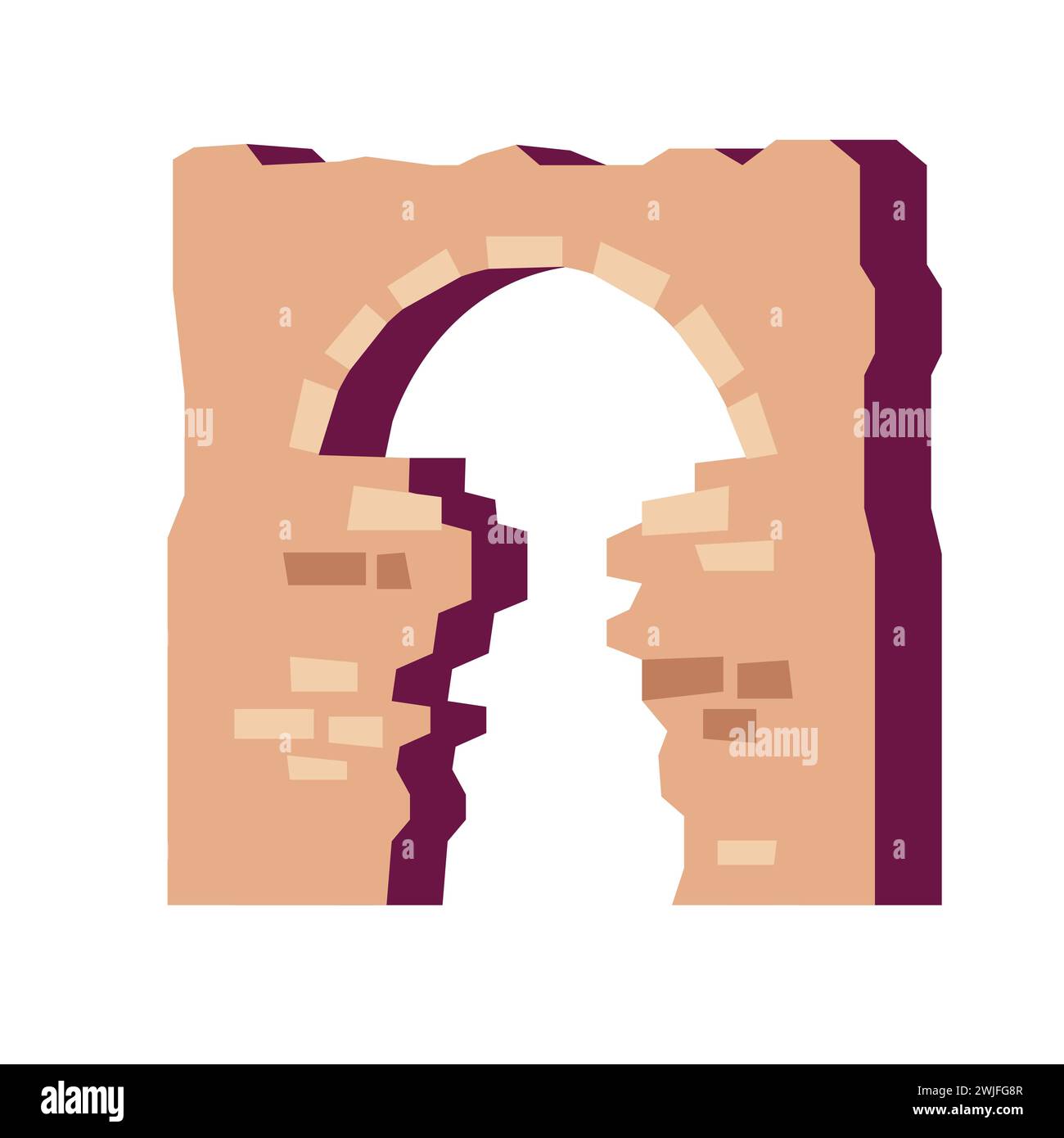 Arched gates of Side - modern flat design style single isolated image ...