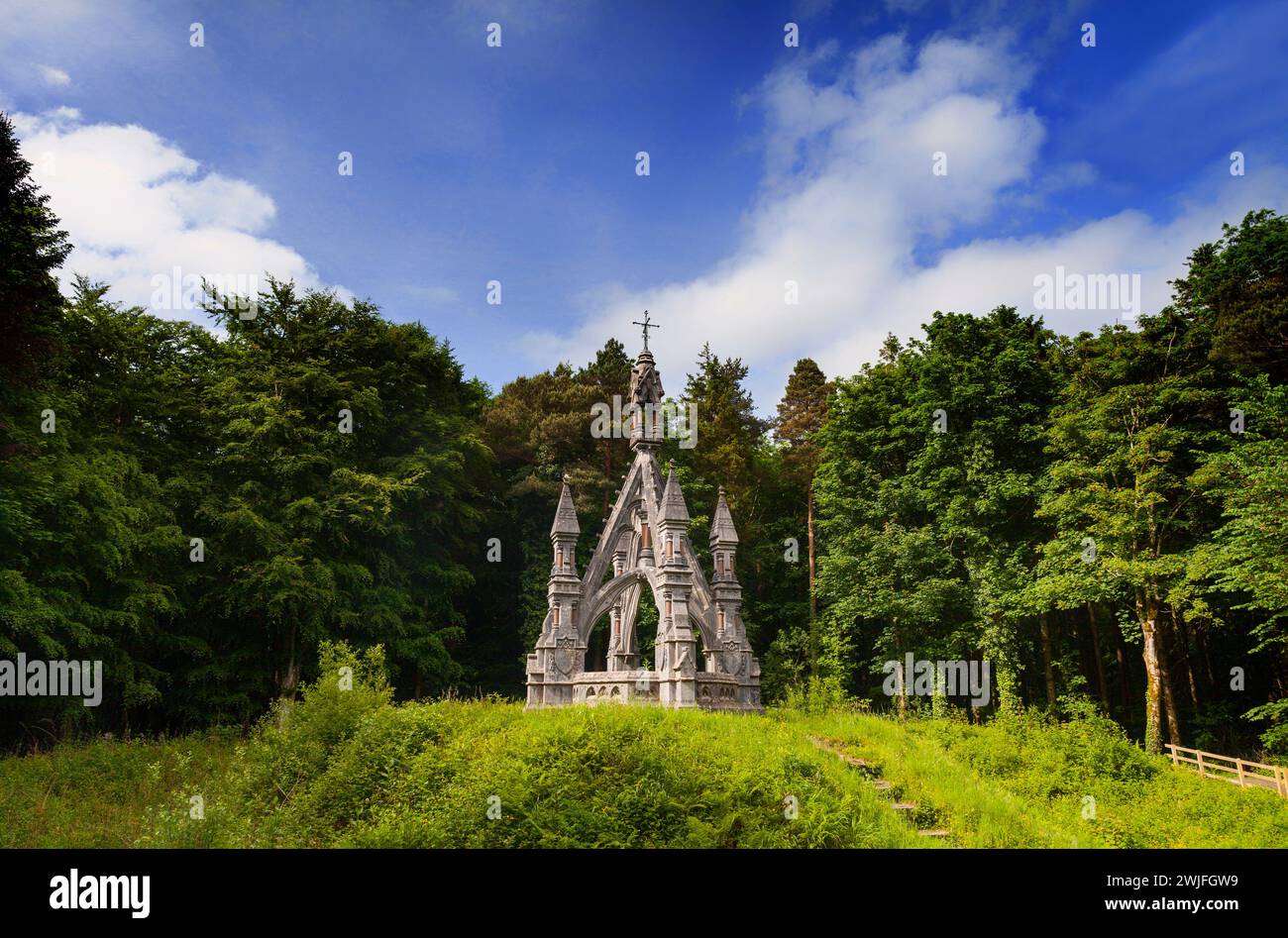 The Knox-Gore folly, circa 1873, in Belleek Forest Park on the ...