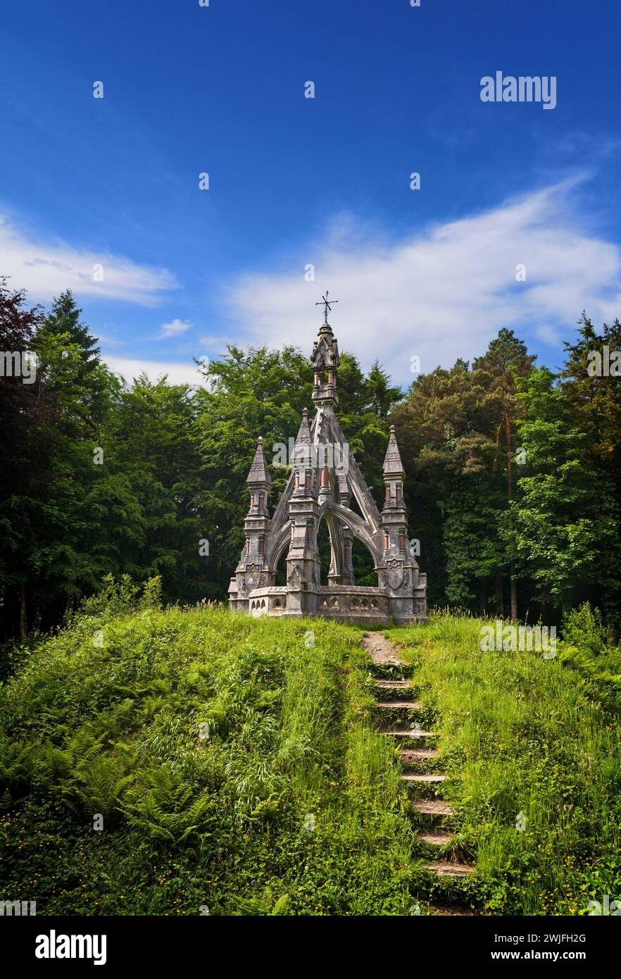 The Knox-Gore folly, circa 1873, in Belleek Forest Park on the ...