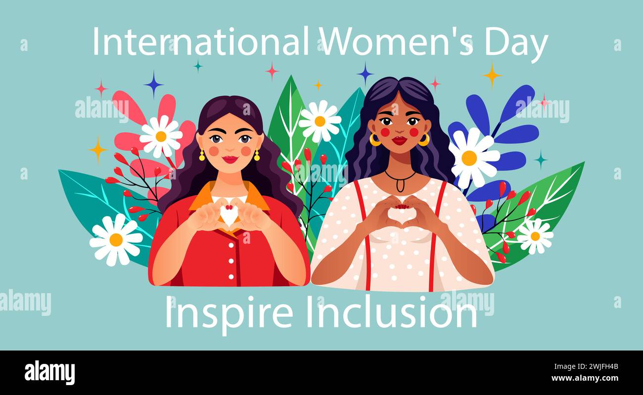 Banner for International Womens Day with slogan Inspire Inclusion ...