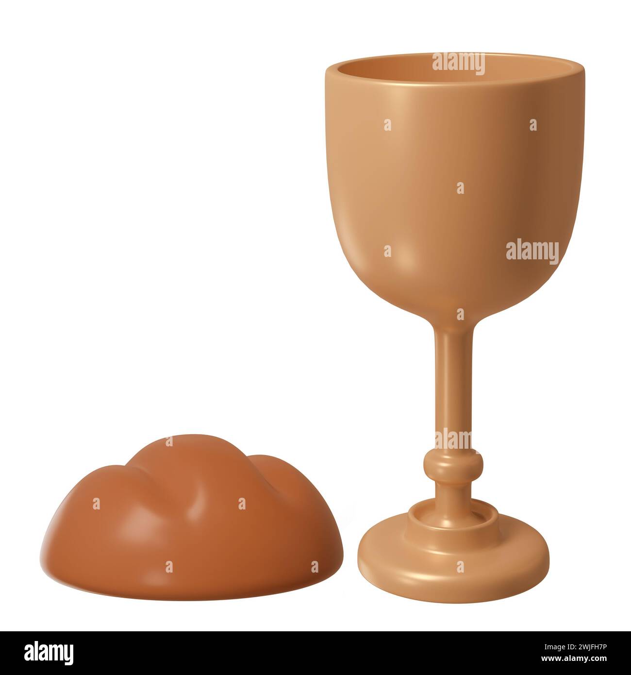 3d icon participle eucharist breaking bread and vine. Sacrament of Holy ...