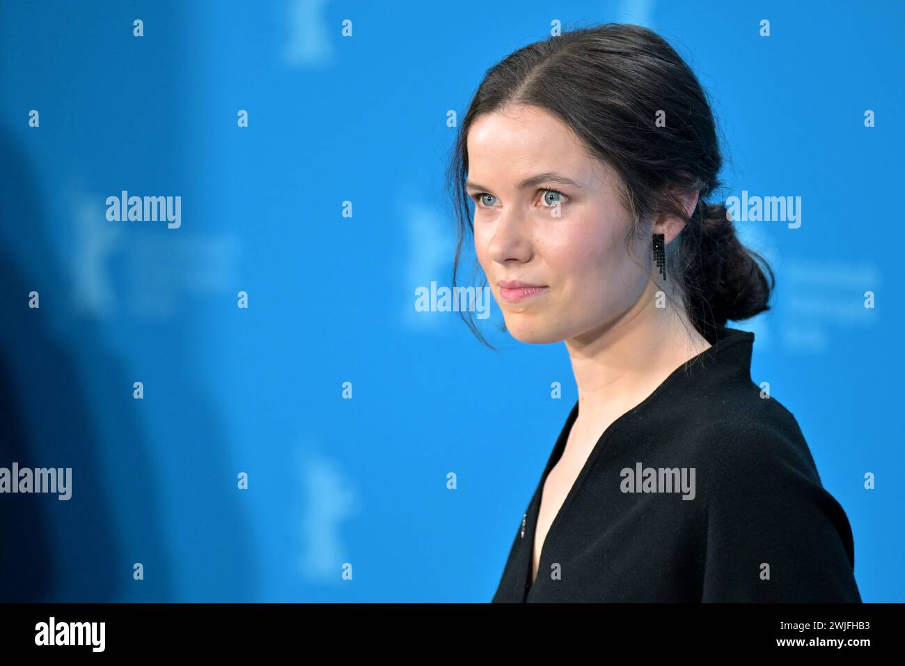 Berlin, Germany. 15th Feb, 2024. Zara Devlin stands at the photocall of ...