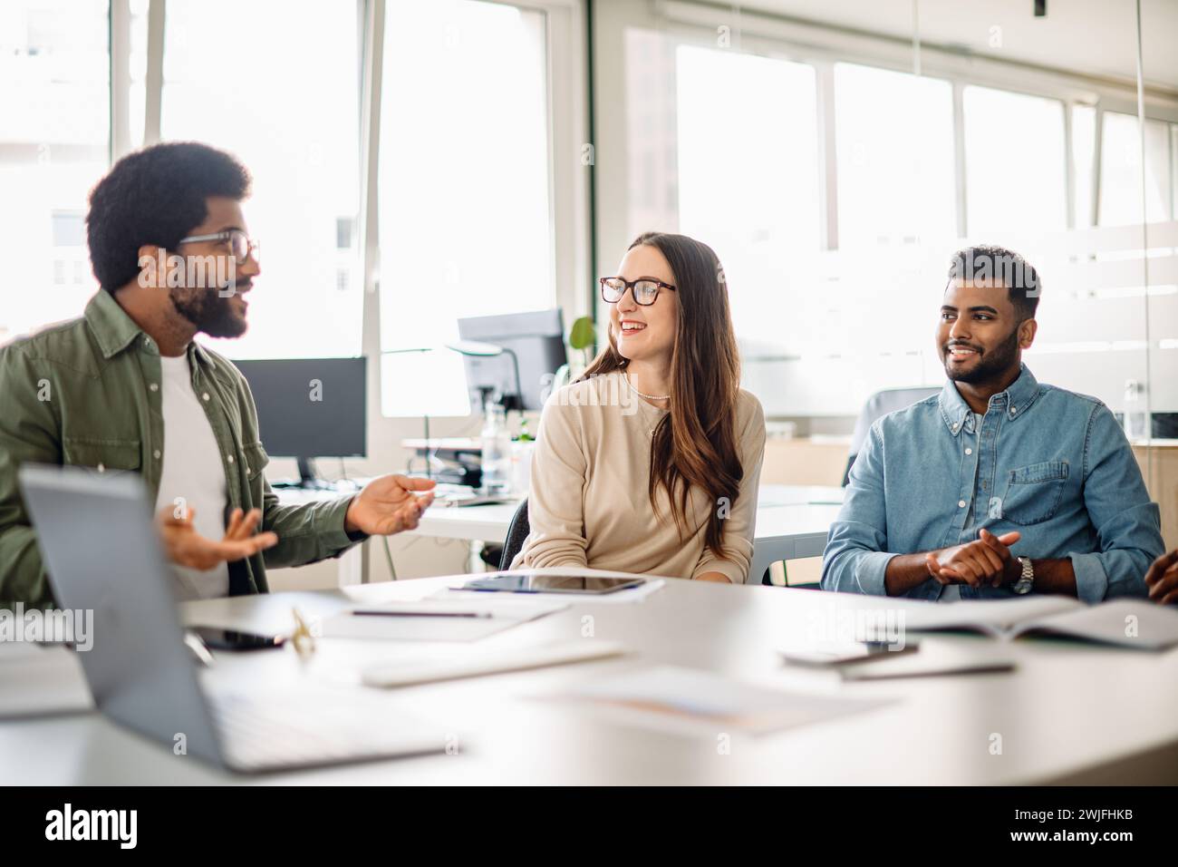 Diverse coworkers in workwear hi-res stock photography and images - Alamy
