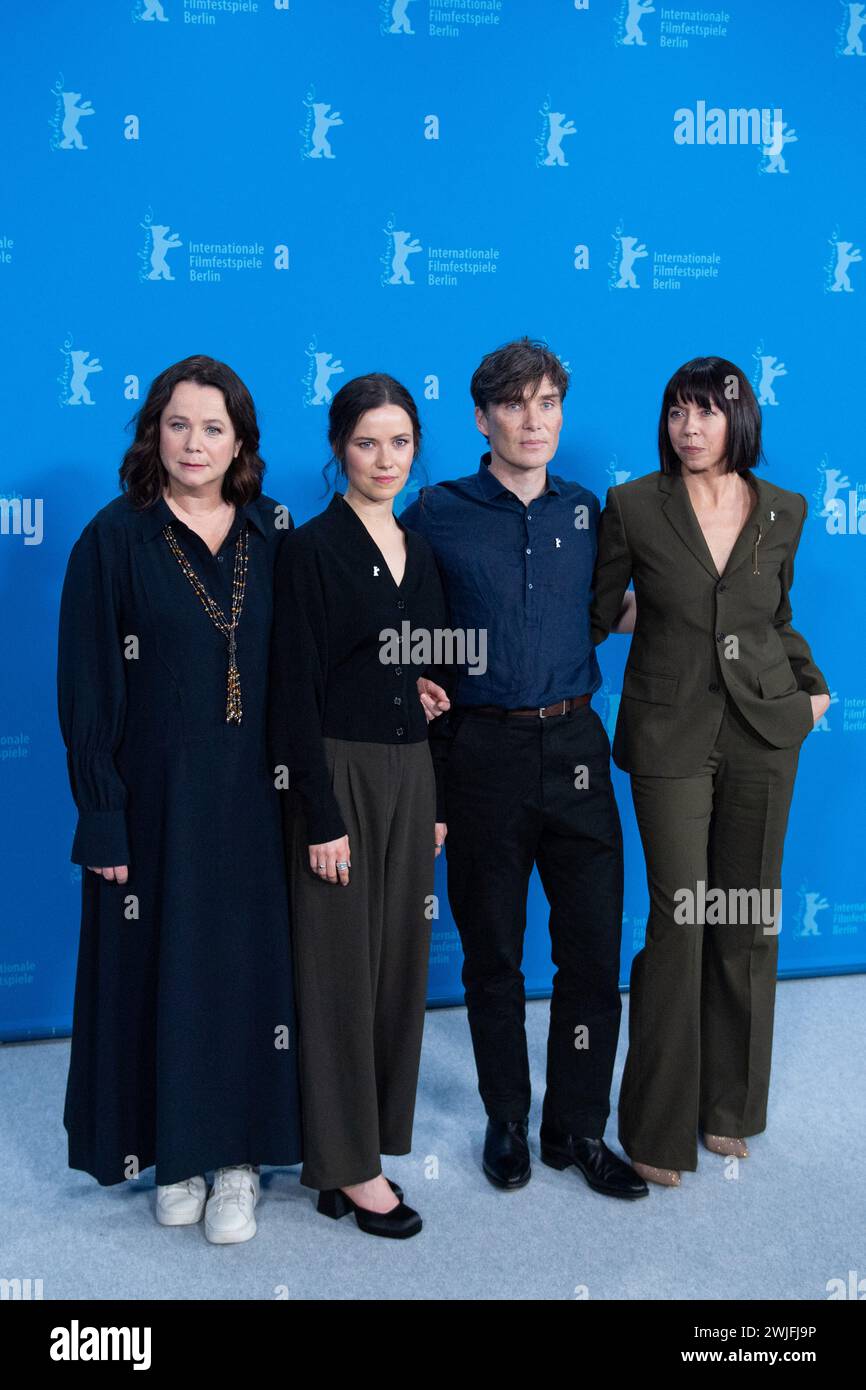 Berlin, Germany. 15th Feb, 2024. Emily Watson, Zara Devlin, Cillian Murphy and Eileen Walsh ...