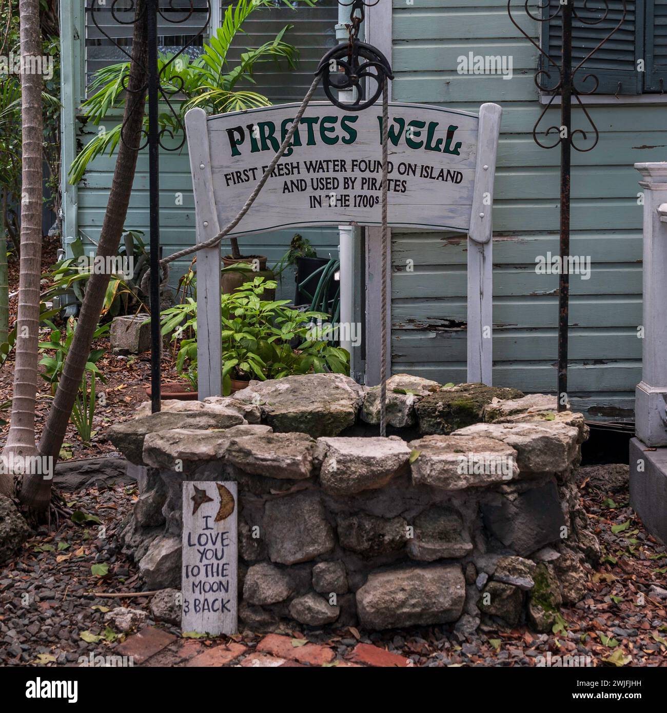An old well, located in Key West, Florida, where pirates used to get ...