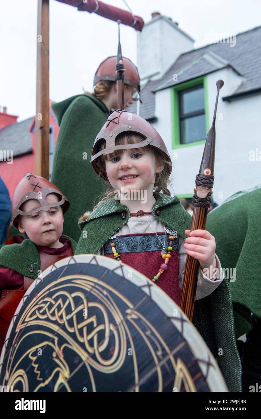 2024 Guizer Jarl John Robert leads his squad through Shetland town ...