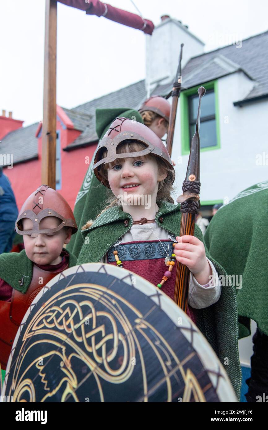 2024 Guizer Jarl John Robert leads his squad through Shetland town ...