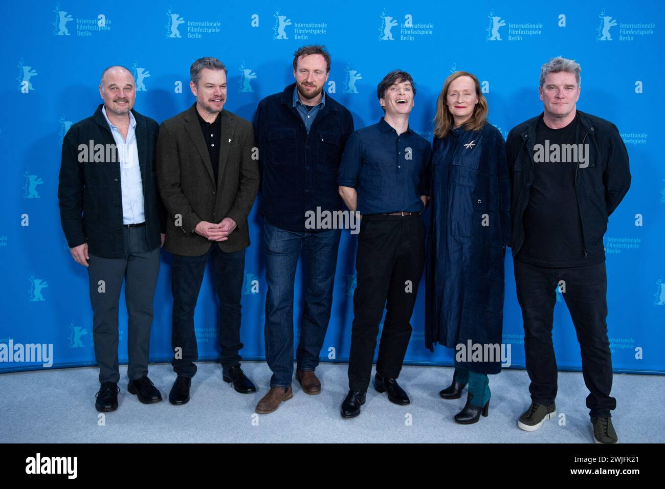 Berlin, Germany. 15th Feb, 2024. Drew Vinton, Matt Damon, Cillian ...