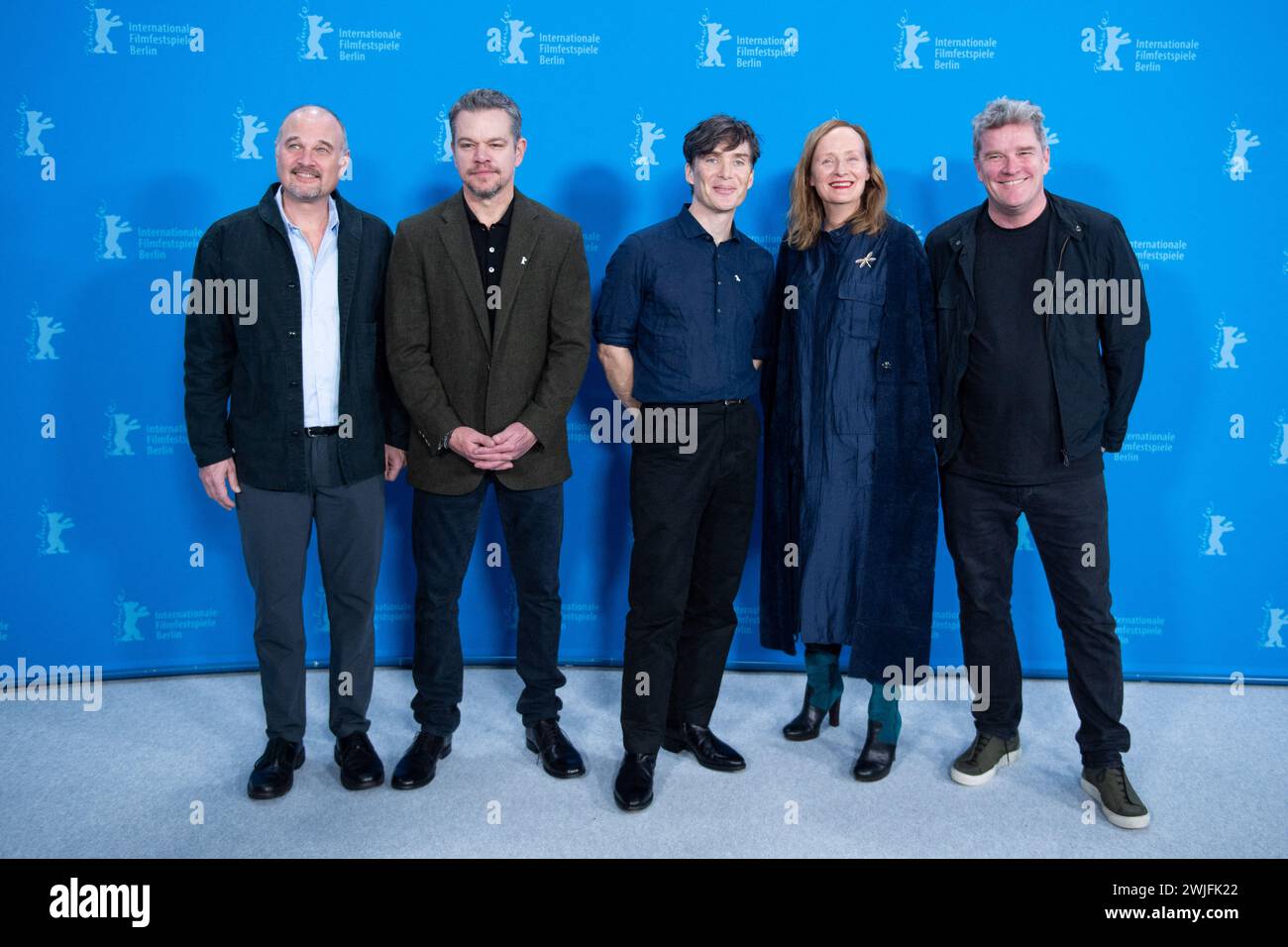 Berlin, Germany. 15th Feb, 2024. Drew Vinton, Matt Damon, Cillian ...