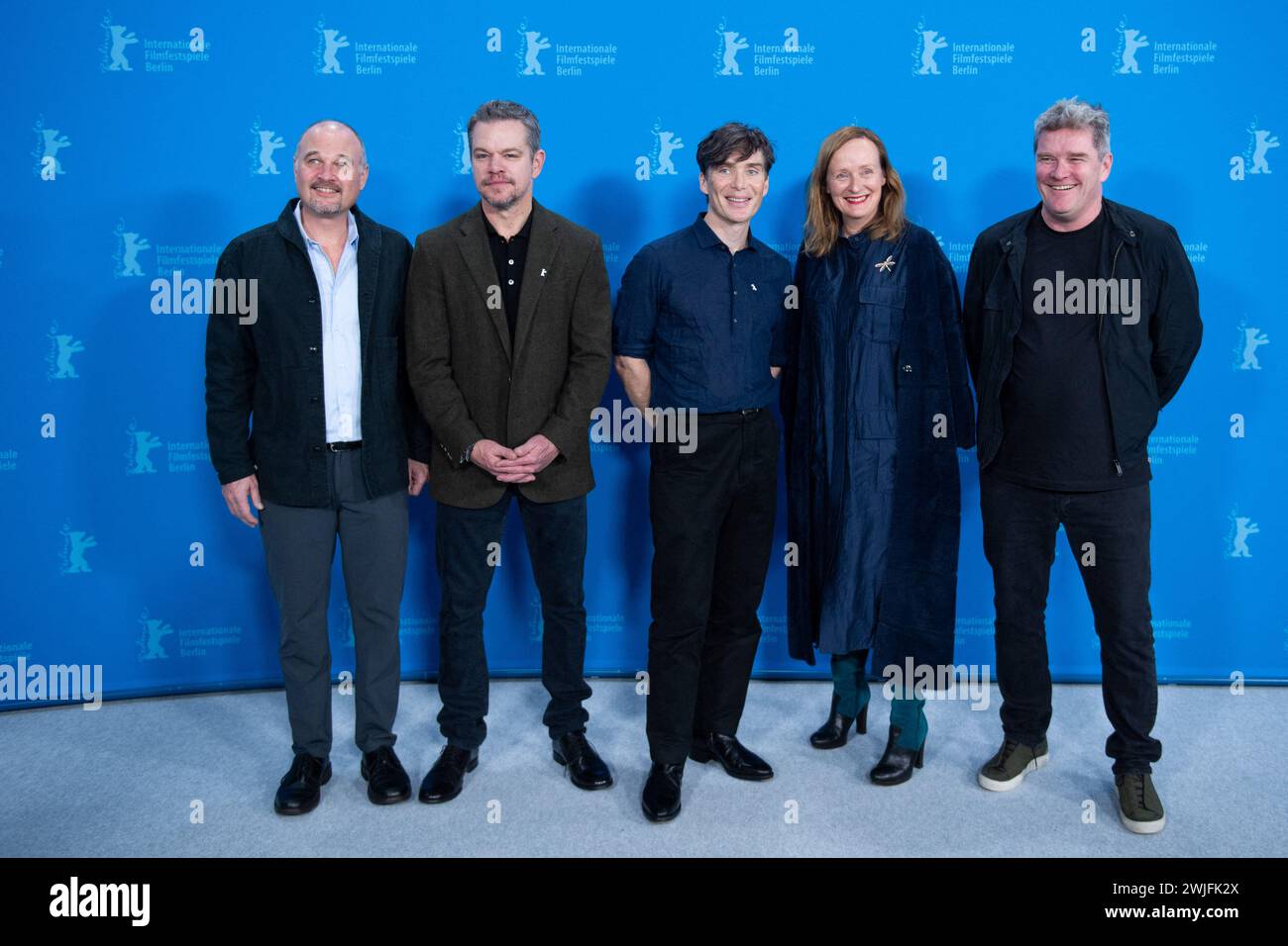 Berlin, Germany. 15th Feb, 2024. Drew Vinton, Matt Damon, Cillian ...