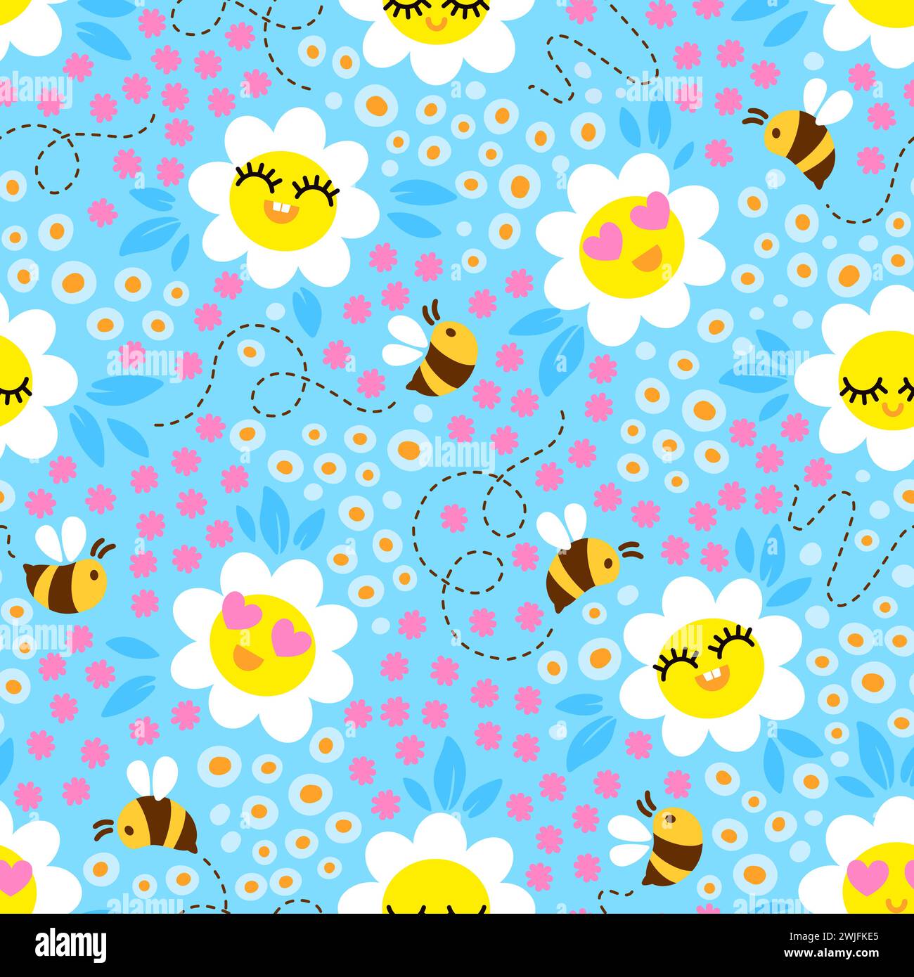 Bee on pink blossom Stock Vector Images - Alamy