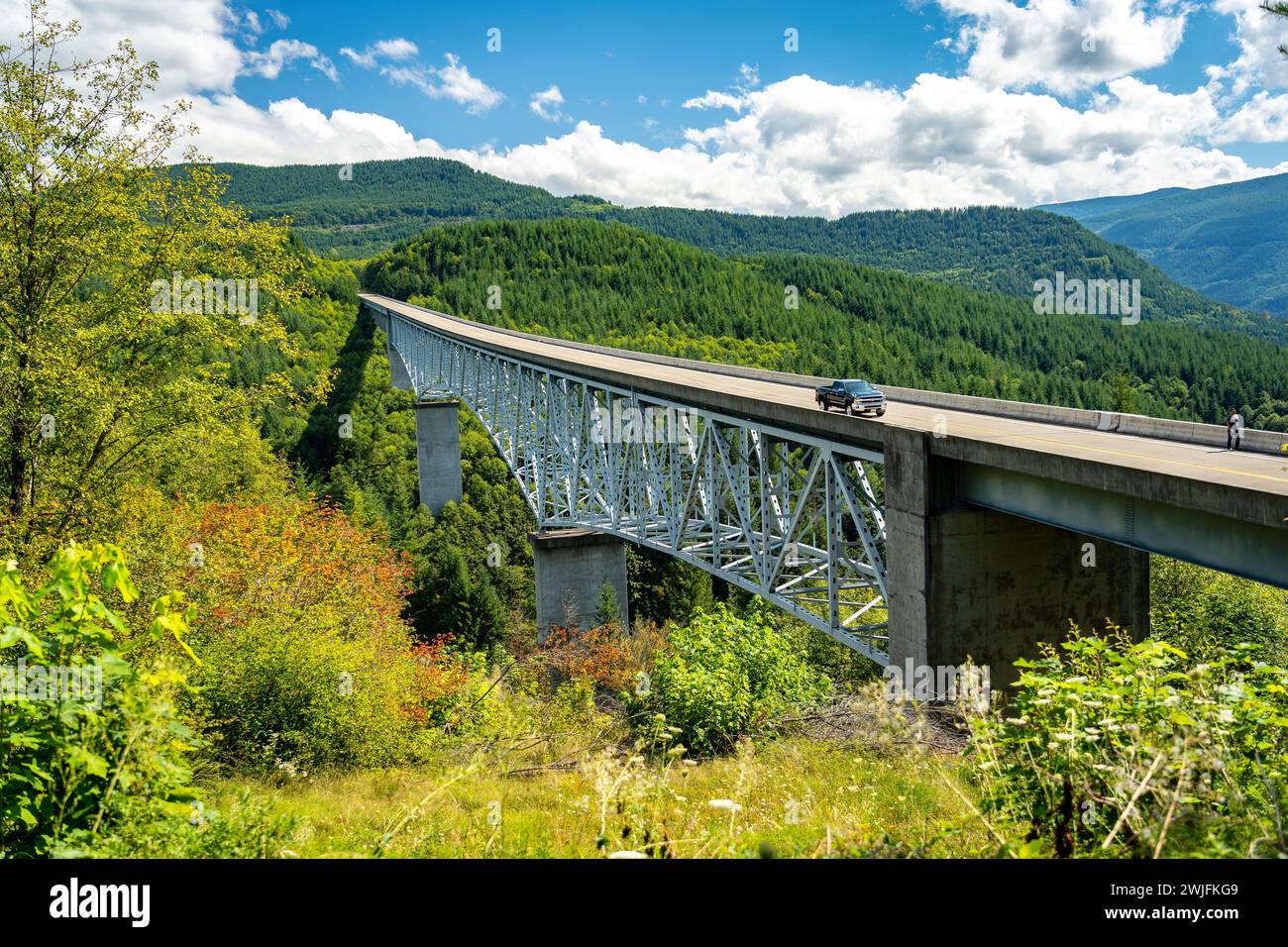 Washington, USA - Car bridge at Mount St. Helens National Volcanic ...