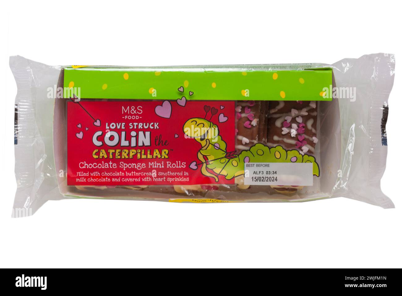 Packet of Marks & Spencer love struck Colin the Caterpillar - mini ...