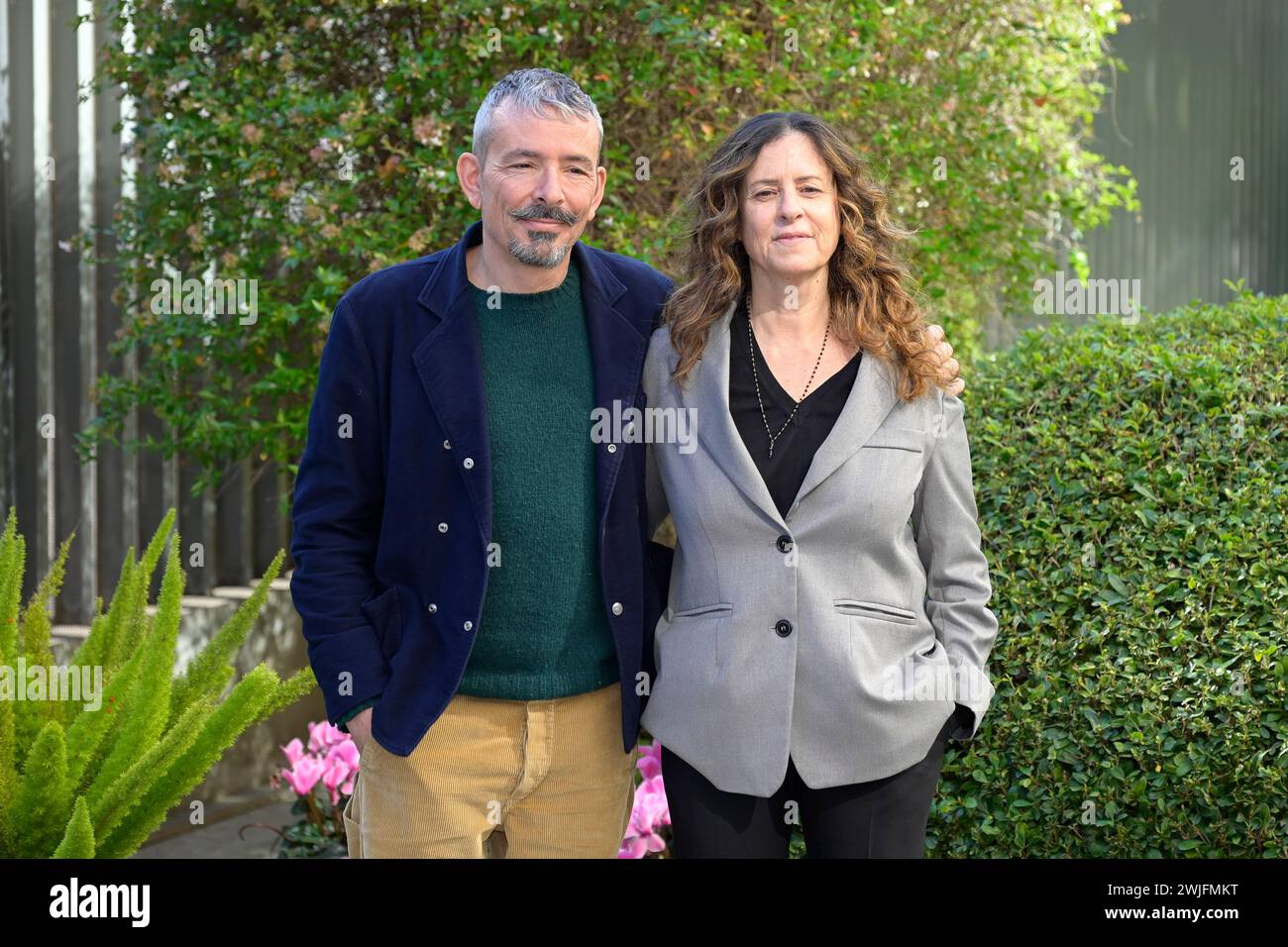 Rome, Italy. 15th Feb, 2024. Riccardo Mosca (l) and Monica Vullo (r ...