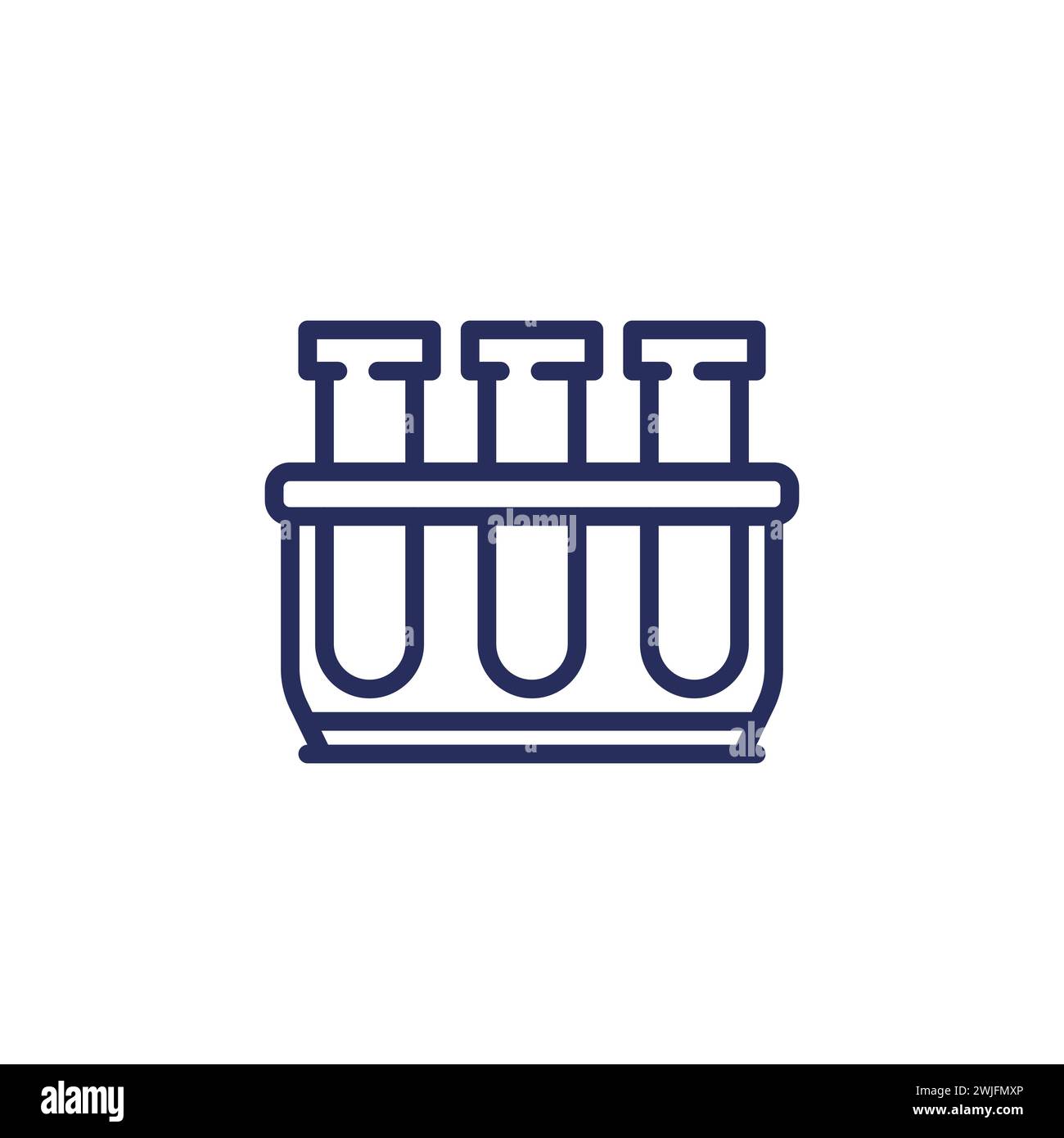 test tubes line icon, chemistry lab vector Stock Vector Image & Art - Alamy