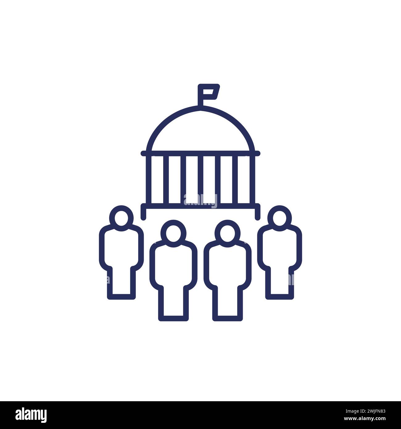 government workers icon, public service vector Stock Vector Image & Art ...