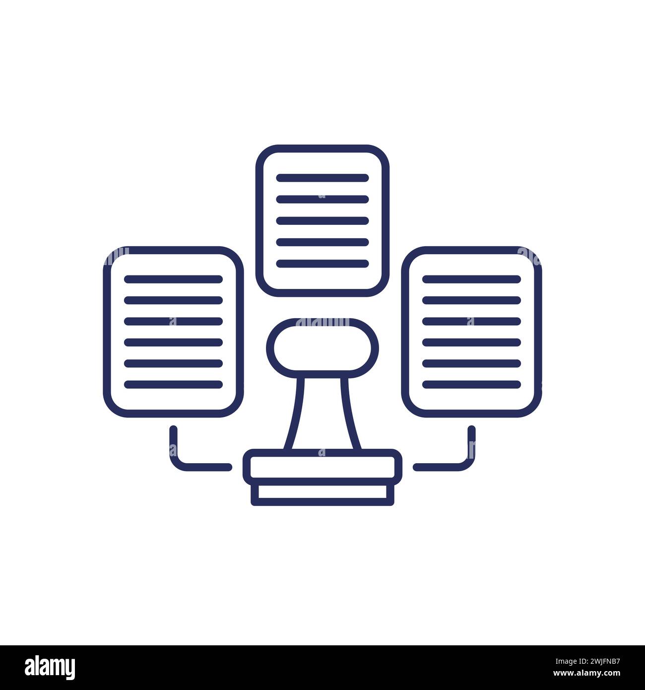 Legal documents line icon Cut Out Stock Images & Pictures - Alamy