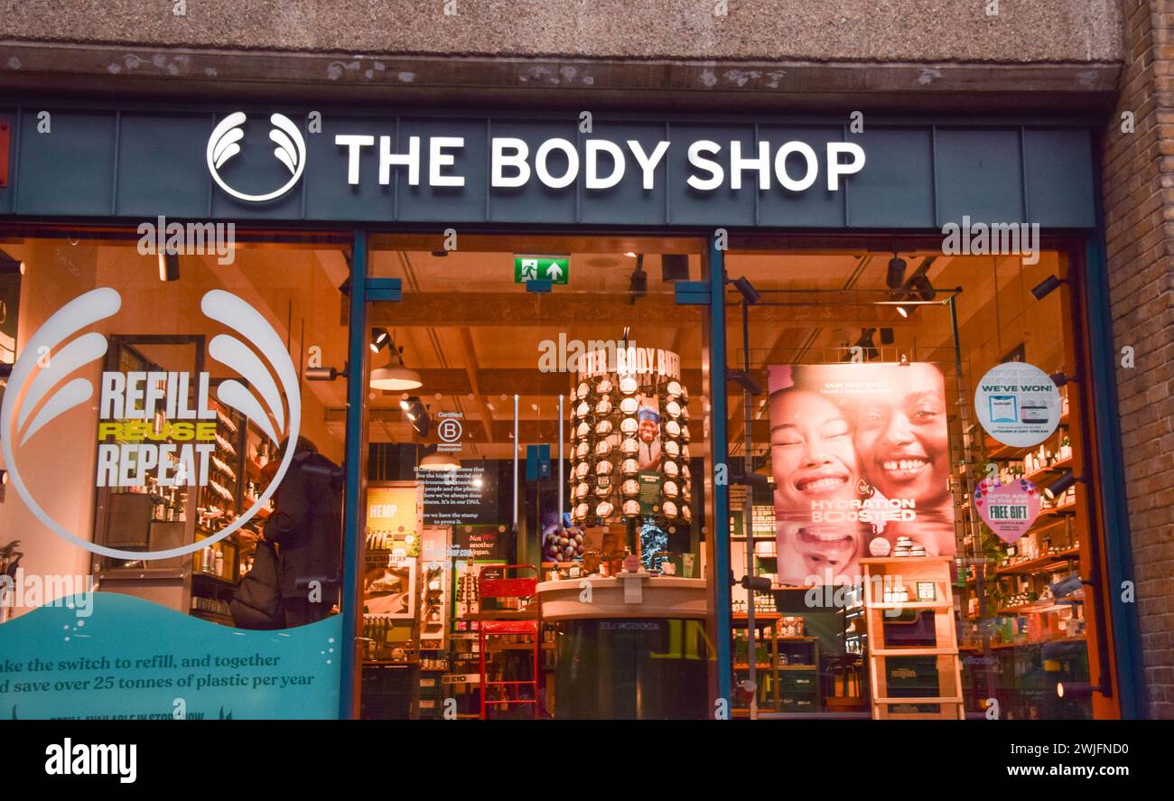 London, UK. 13th February 2024. General view of a Body Shop store in ...