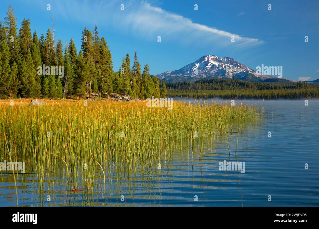 Lava Lake with South Sister, Cascade Lakes National Scenic Byway ...