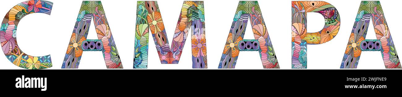 Vector word Samara. Hand-painted art design. Illustration for t -shirt ...