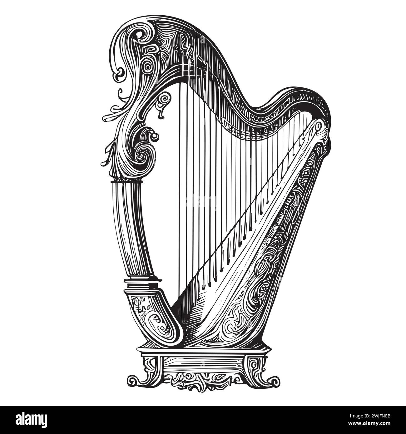 Handharp Vector Hand Harp Stock Photos And Images 123RF