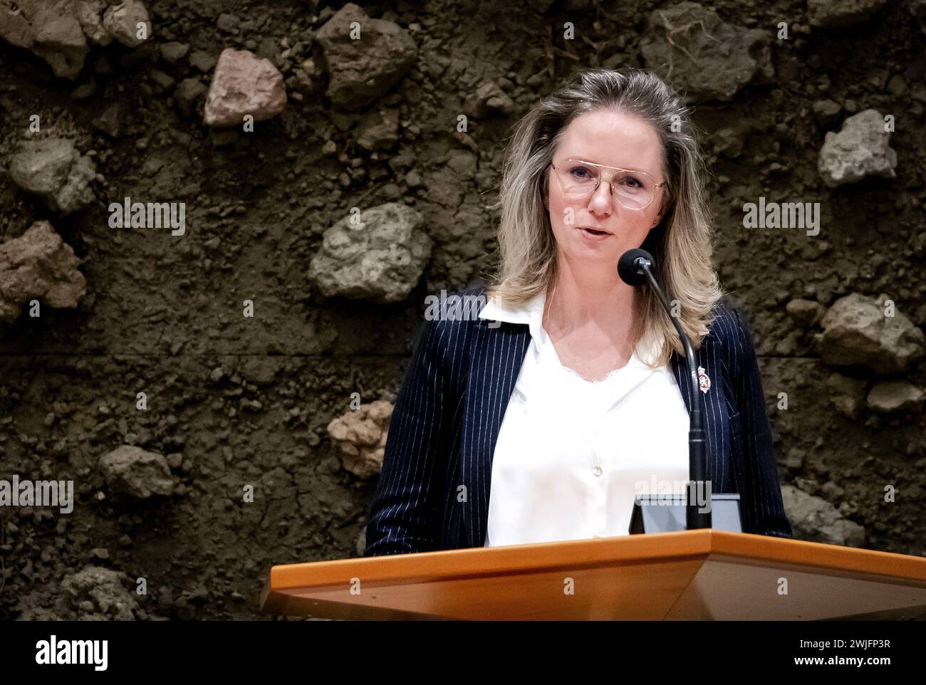 THE HAGUE - MP Fleur Agema (PVV) during a debate on excess mortality in ...