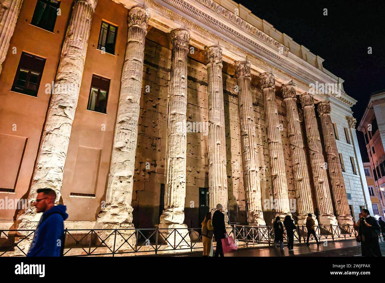 Italy, Rome - November 26, 2023: Pantheon Illuminated at night ...