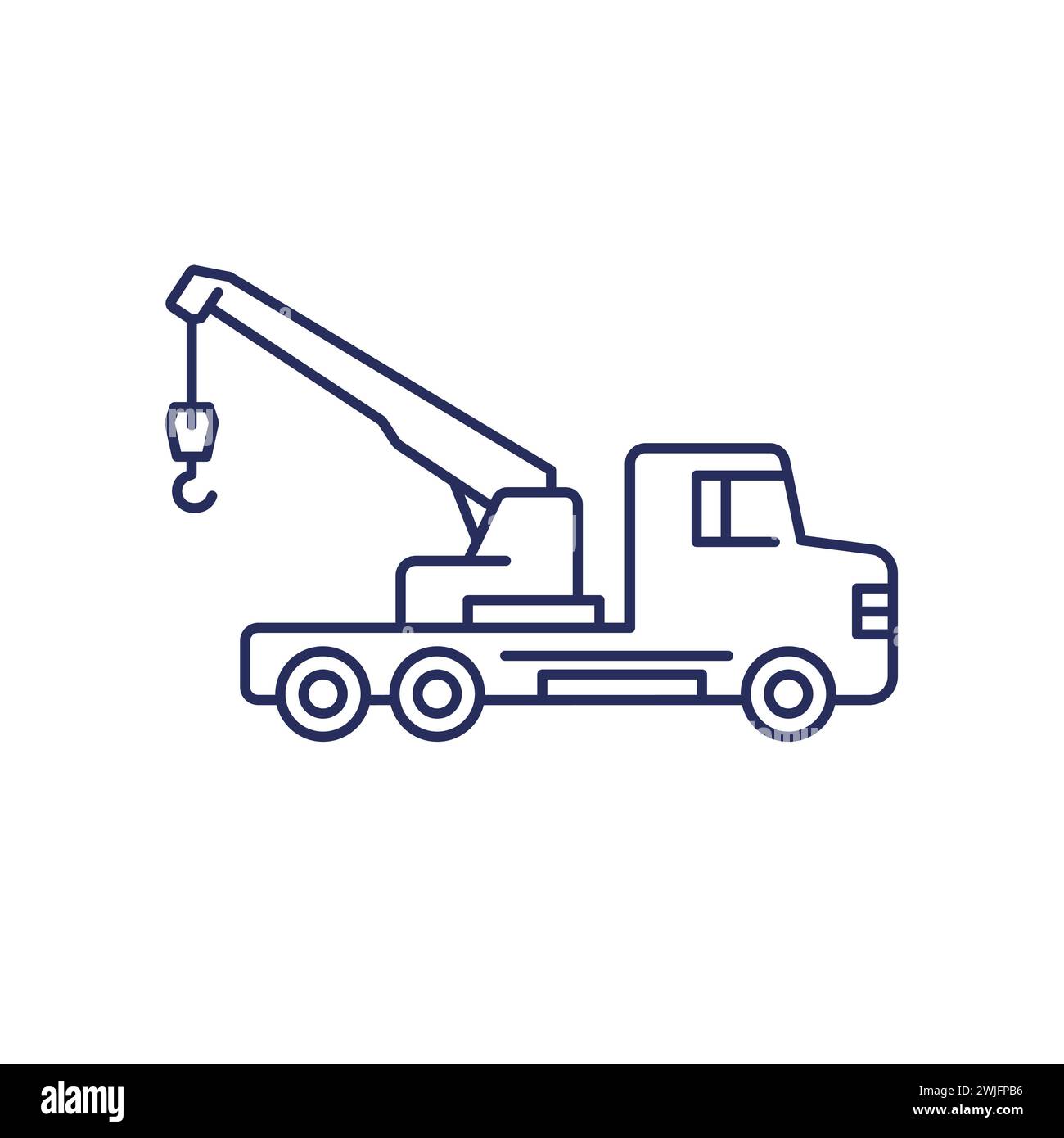 Boom crane truck icon hi-res stock photography and images - Alamy