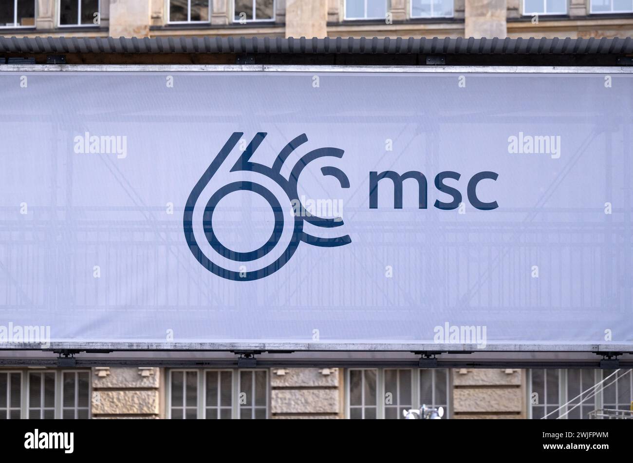 Munich, Germany. 15th Feb, 2024. The Security Conference logo can be ...