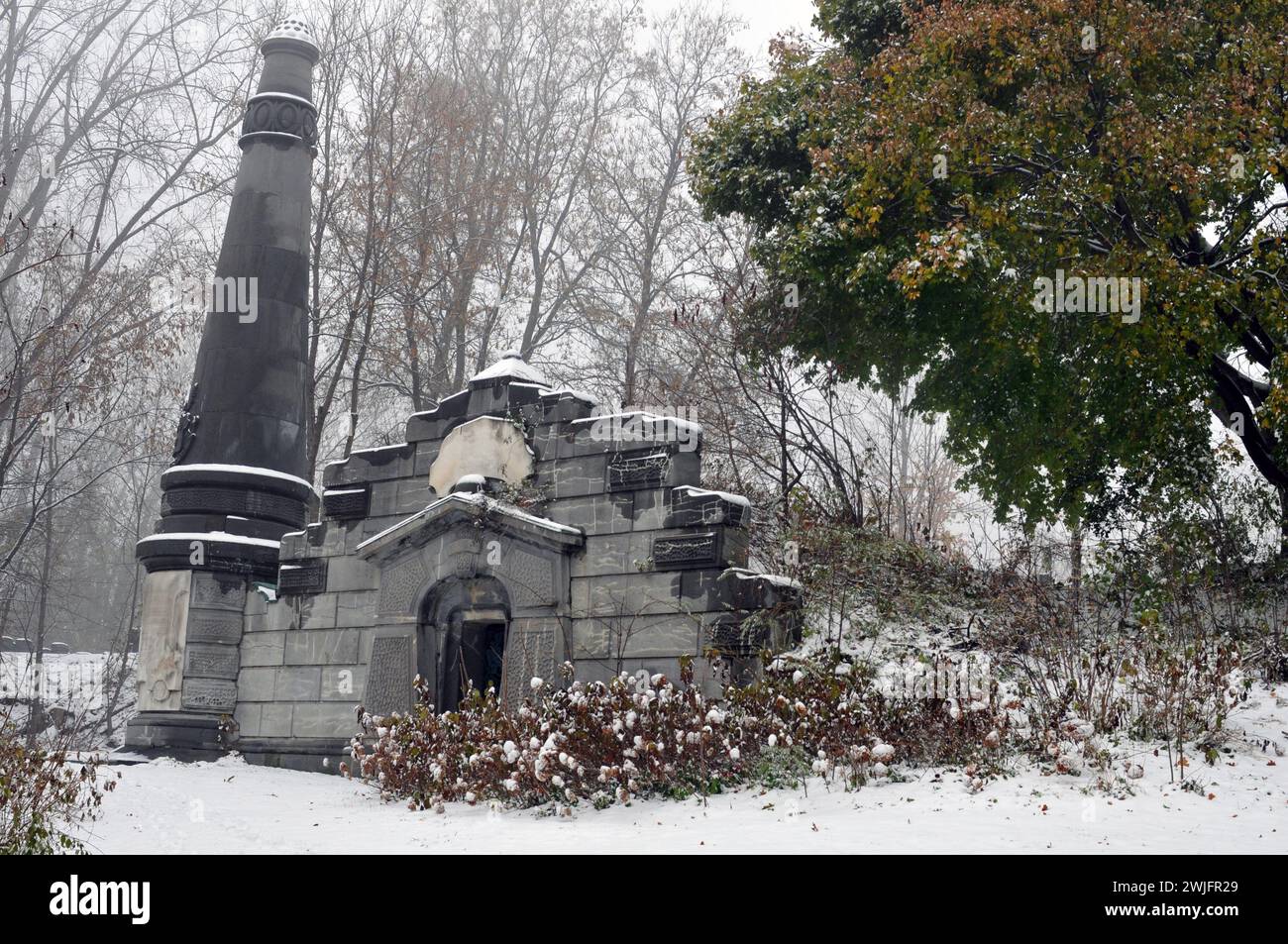 The stone mausoleum for brewer John Molson and family at Montreal's ...