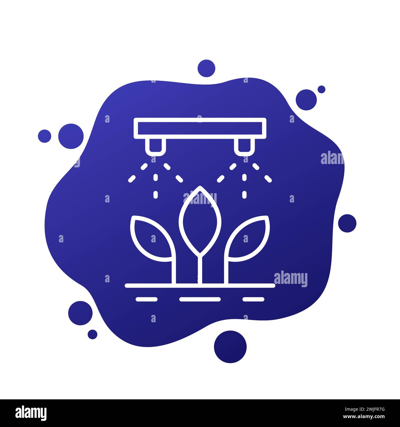 irrigation system and watering plants line icon Stock Vector Image ...