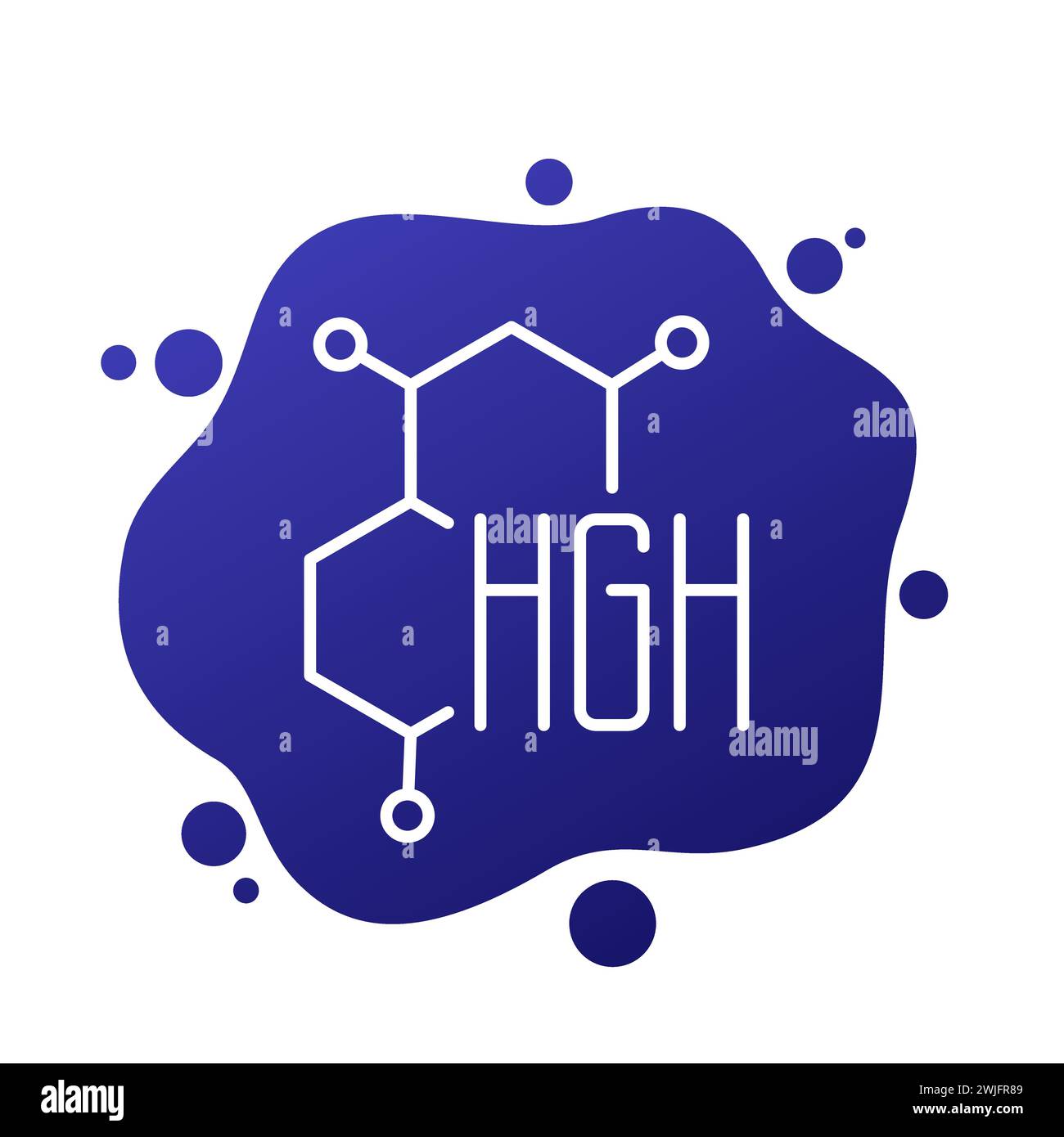 HGH icon, human growth hormone line vector Stock Vector Image & Art - Alamy
