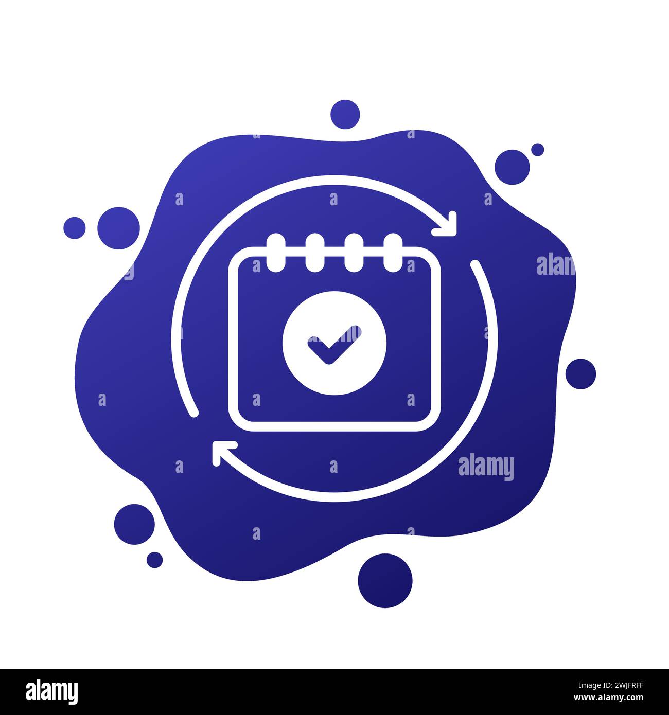 monthly subscription plan, automatic renewal icon Stock Vector Image ...