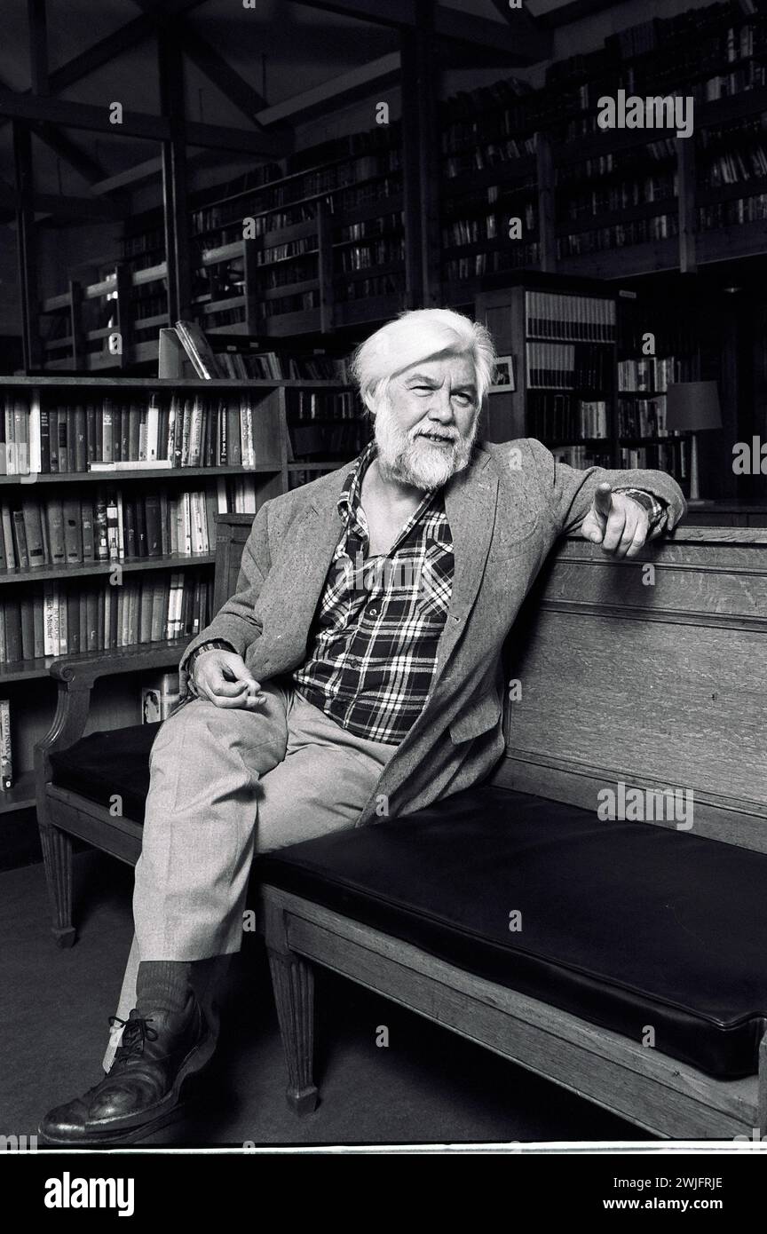 Poet John Silkin at Wycliffe College in 1988 Stock Photo - Alamy