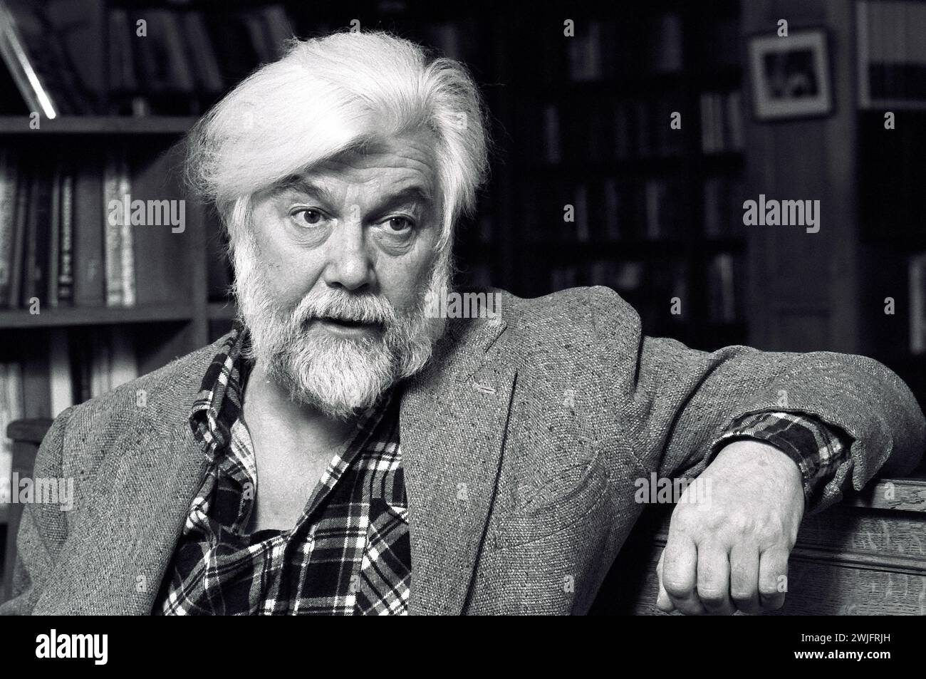 Poet John Silkin at Wycliffe College in 1988 Stock Photo - Alamy