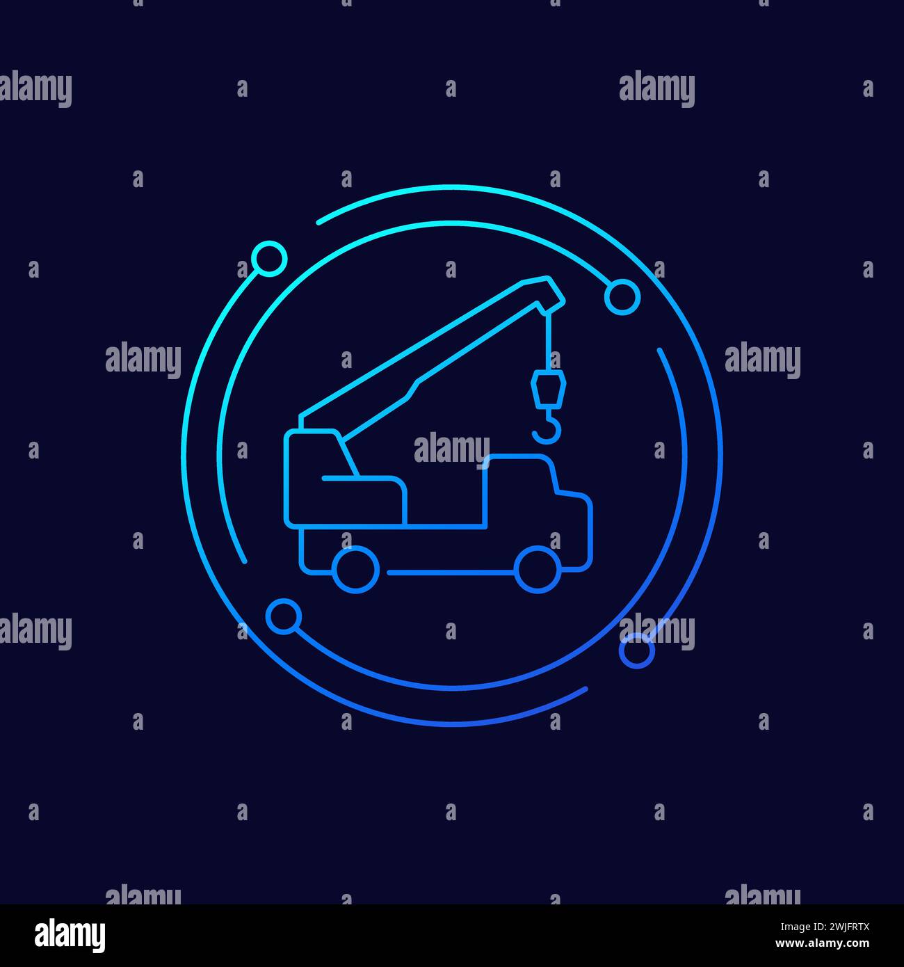 crane truck icon, linear design Stock Vector Image & Art - Alamy