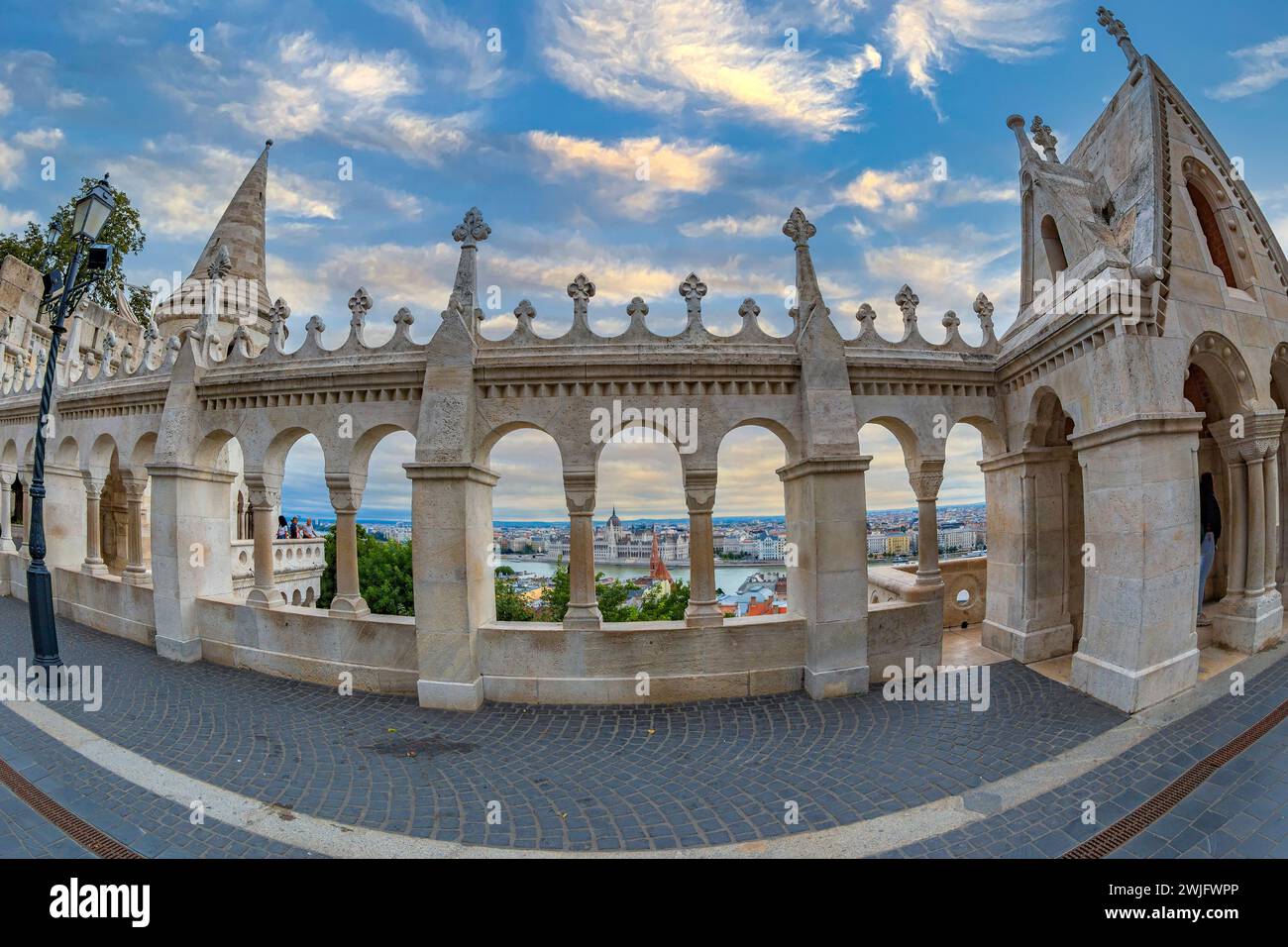BUDAPEST, HUNGARY - AUGUST 23, 2021: Detail of the Fisherman's Bastion ...